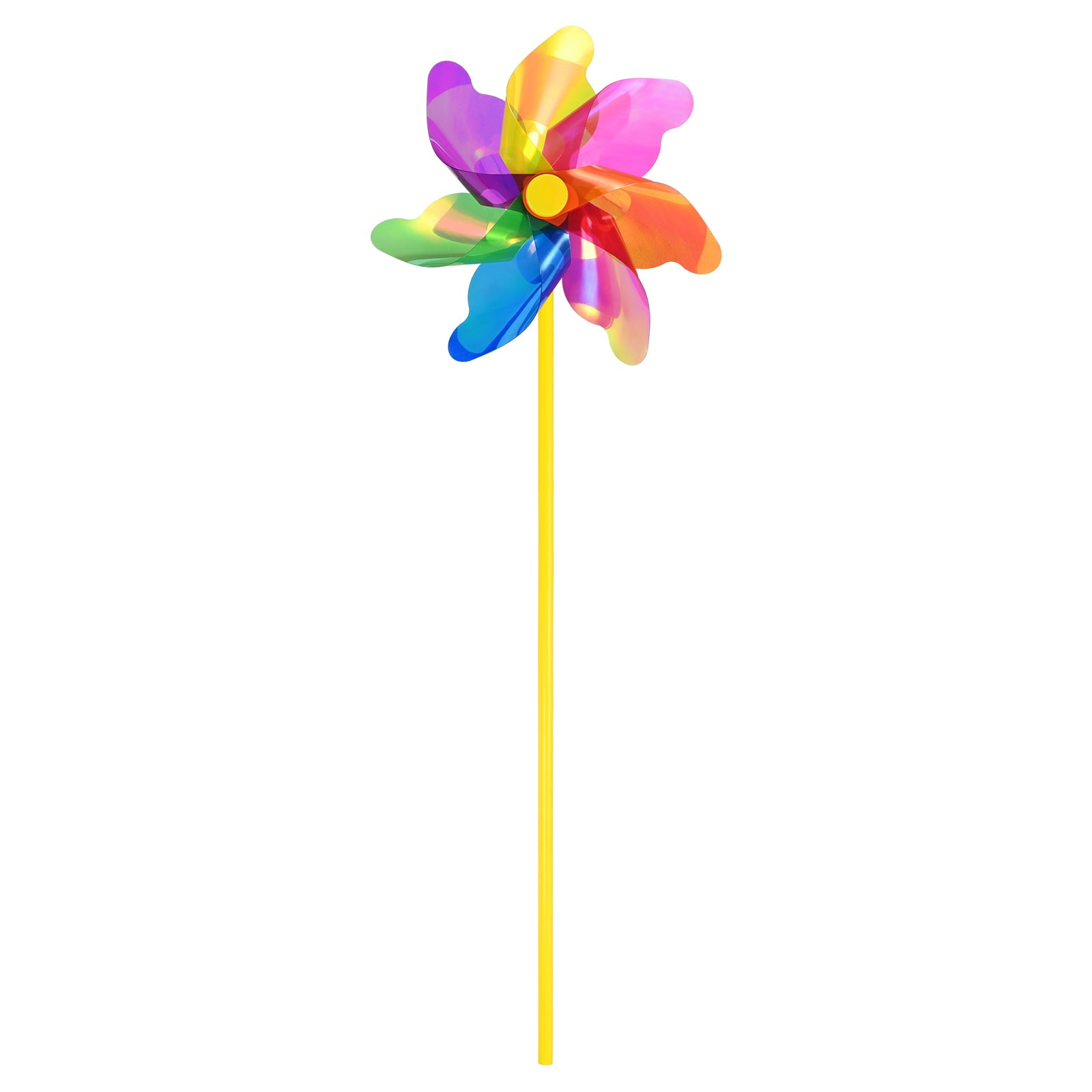 Uxcell 1-Pack Rainbow Pinwheels, 19.7 Inch Plastic Wind Spinners ...
