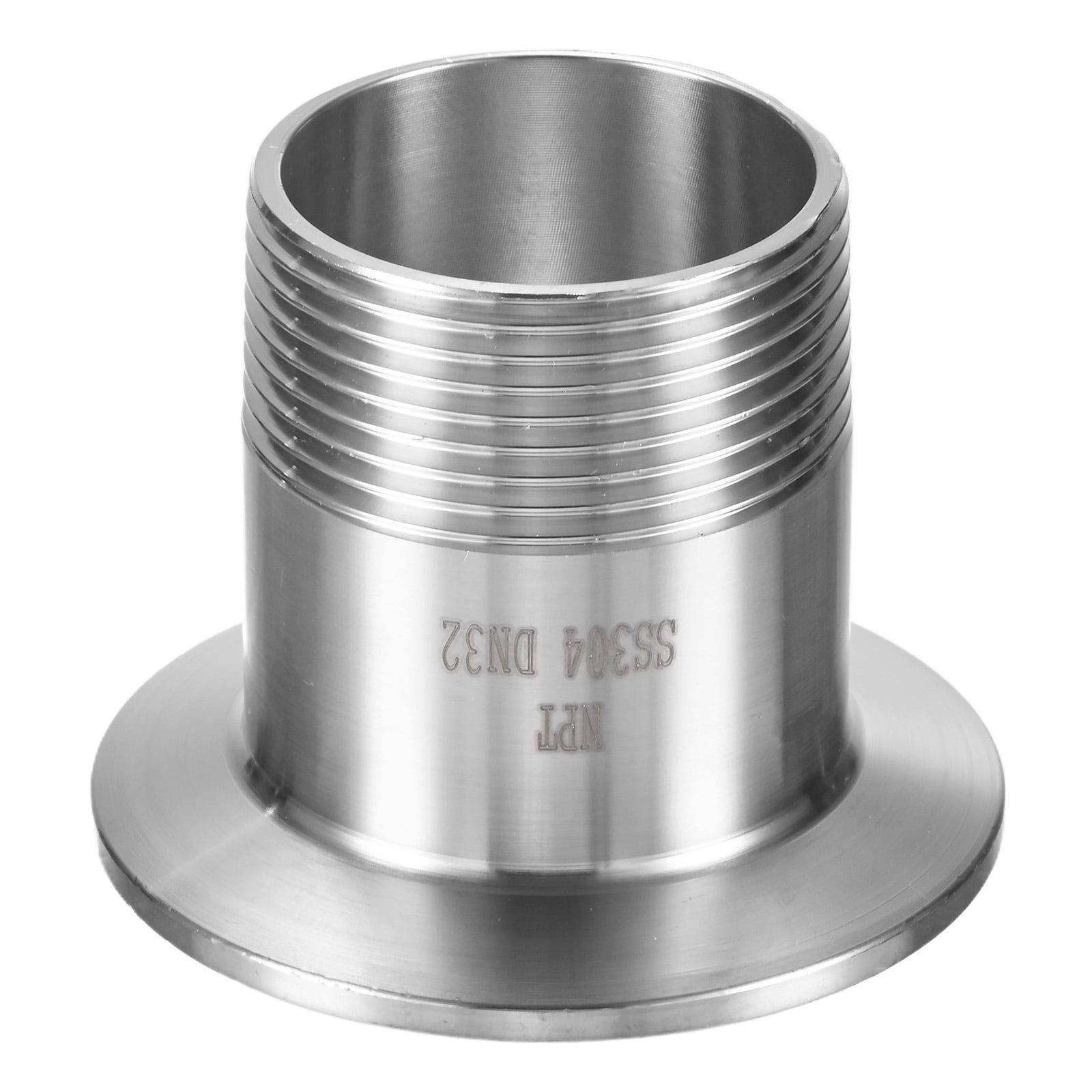 Uxcell 1-Pack Tri Sanitary 2 in Clamp Fittings to 1-1/4 in NTP Male ...