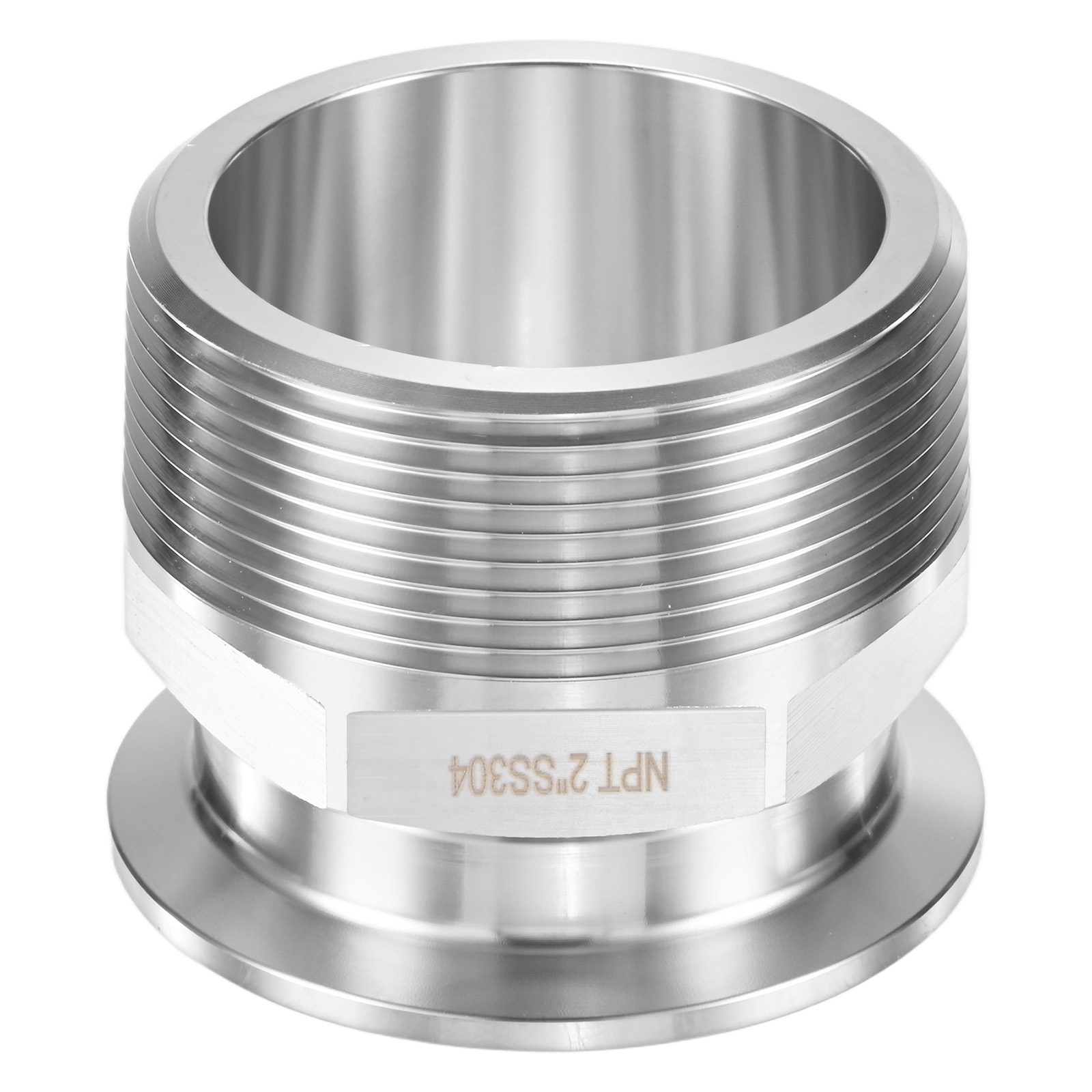 Uxcell 1-Pack Tri Sanitary 2 in Clamp Fittings to 2 in NTP Male Thread ...