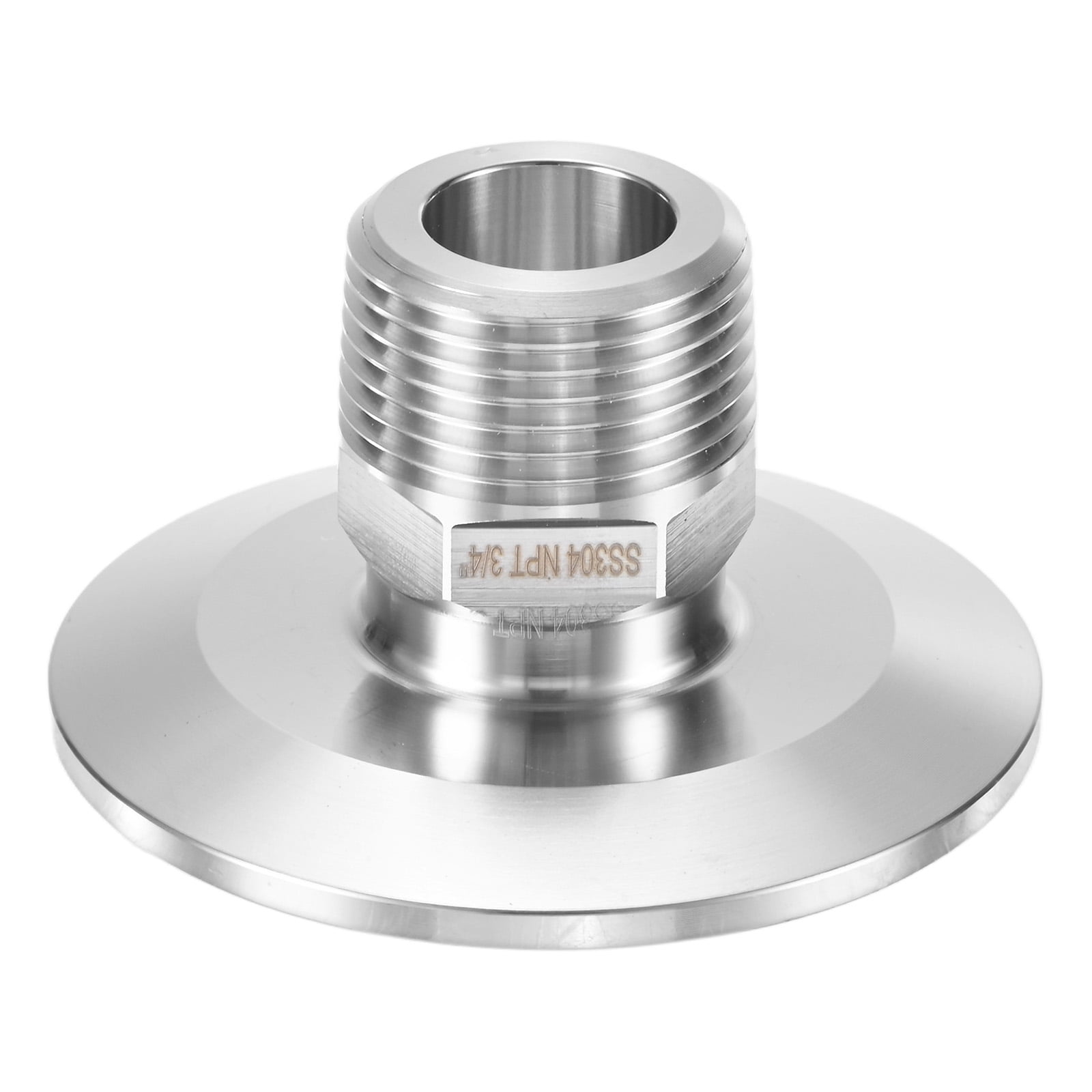 Uxcell 1-Pack Tri Sanitary 2 in Clamp Fittings to 3/4 in NTP Male ...