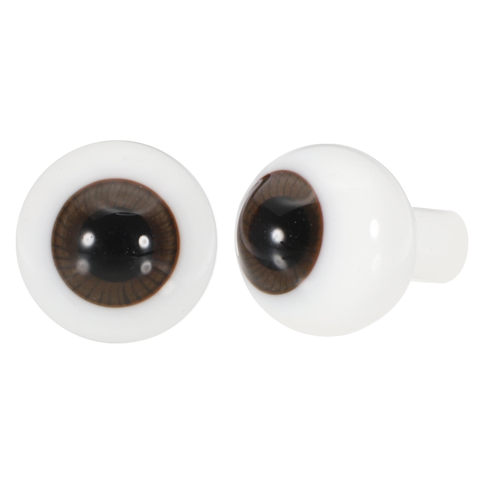 Uxcell 1 Pair 10mm Eyeballs for Crafts, Glass Realistic Round Craft ...