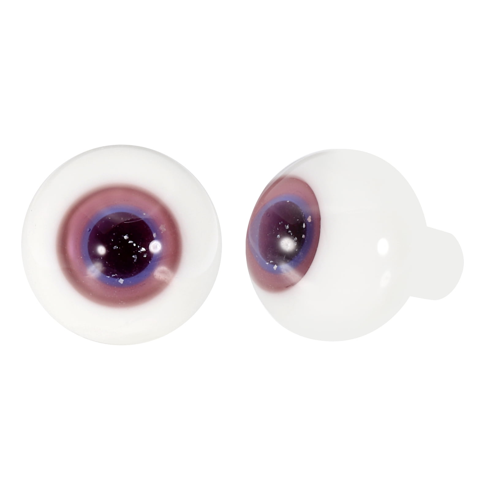Uxcell 1 Pair 12mm Eyeballs for Crafts, Glass Realistic Round Craft ...
