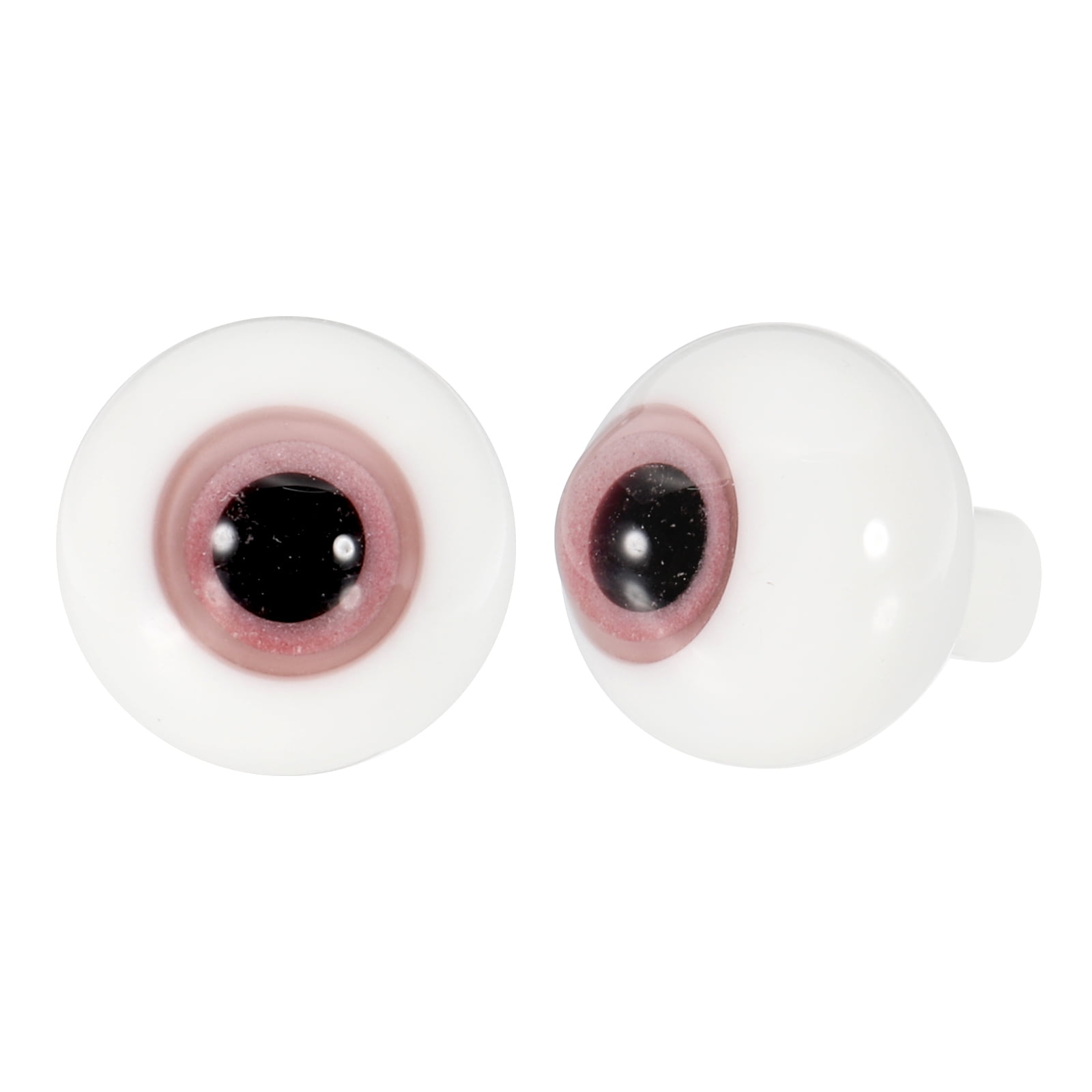 Uxcell 1 Pair 14mm Eyeballs for Crafts, Glass Realistic Round Craft ...