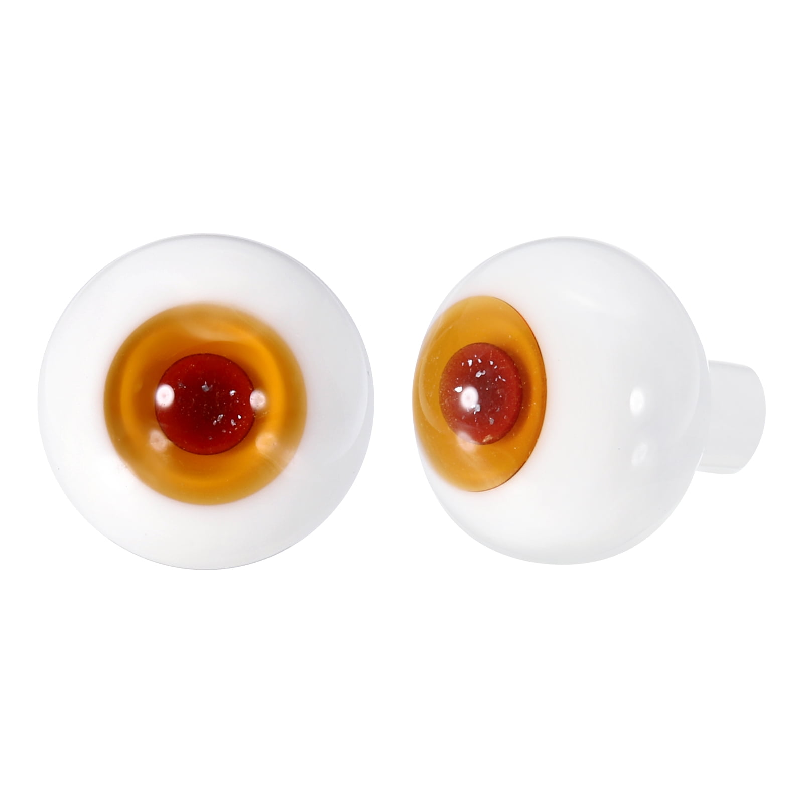 Uxcell 1 Pair 16mm Eyeballs for Crafts, Glass Realistic Round Craft ...