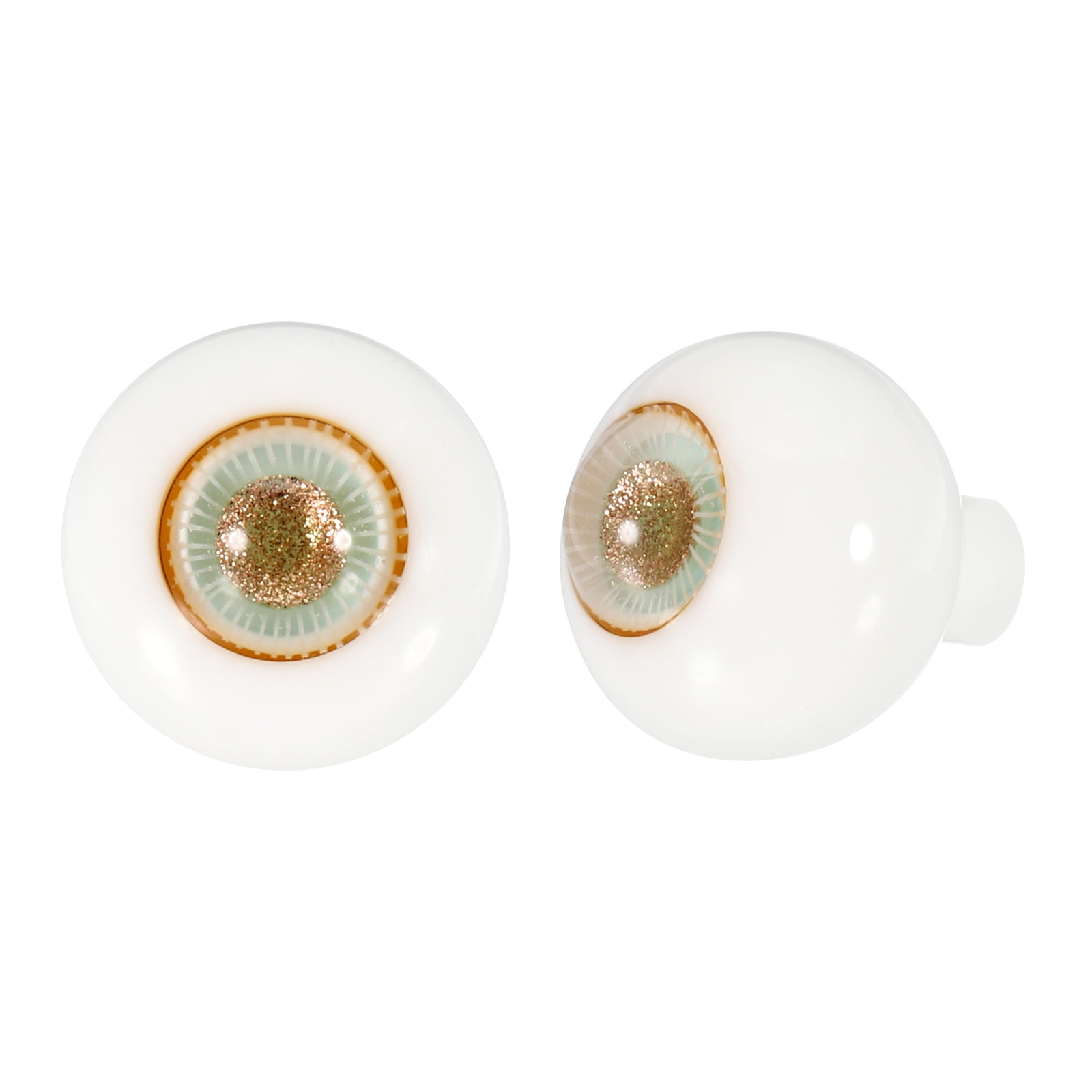 Uxcell 1 Pair 16mm Eyeballs for Crafts, Glass Realistic Round Craft ...