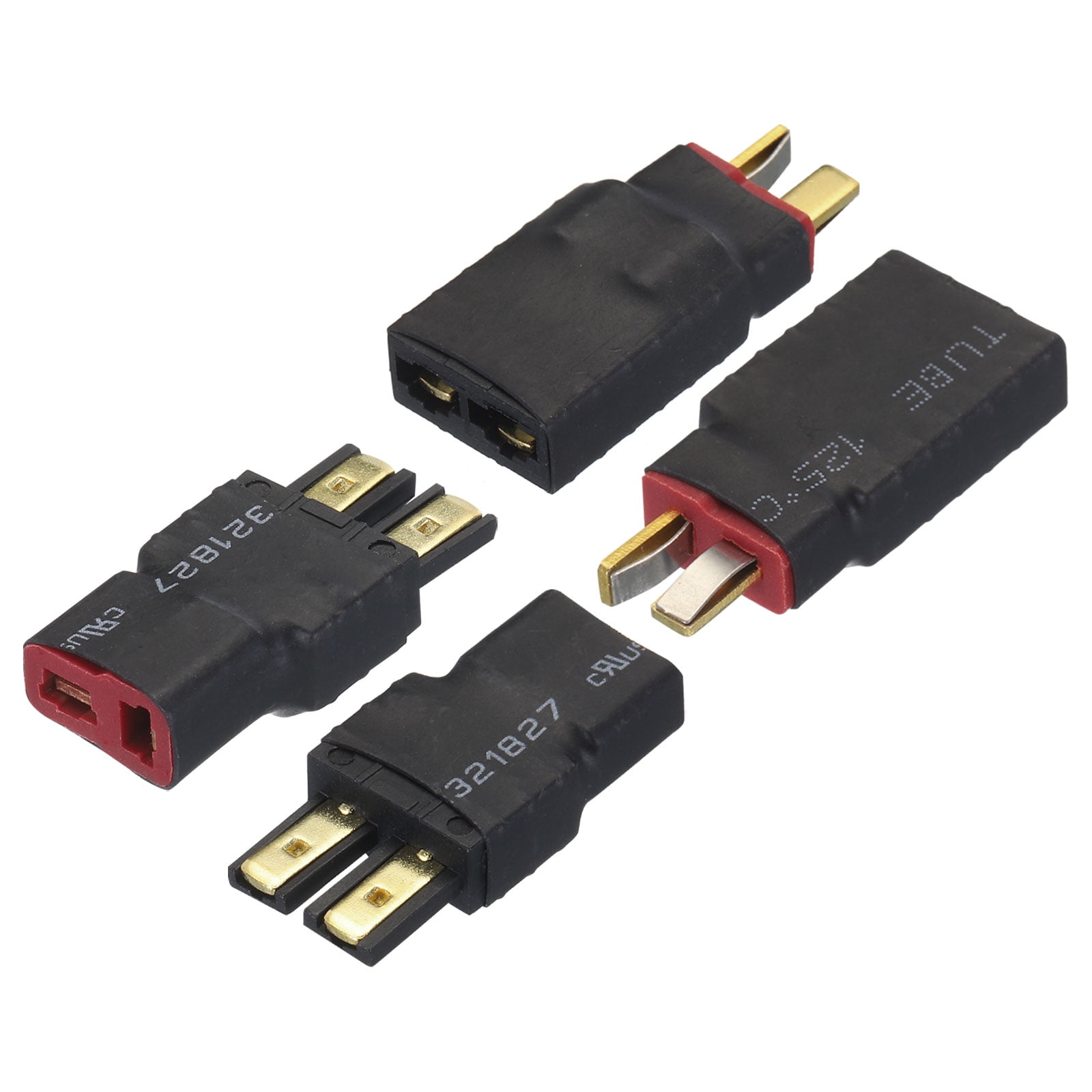 Uxcell 1 Pair Female to T-Plug Male 1 Pair Male to T-Plug Female ...