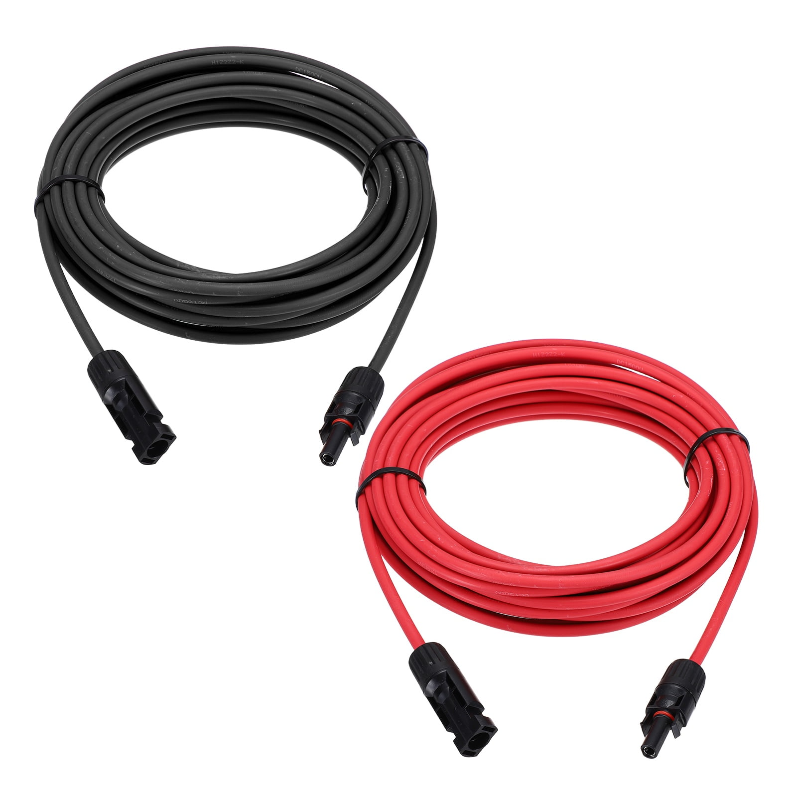 Uxcell 1 Pair Solar Panel Extension Cable, 12AWG 1000V Male to Female ...