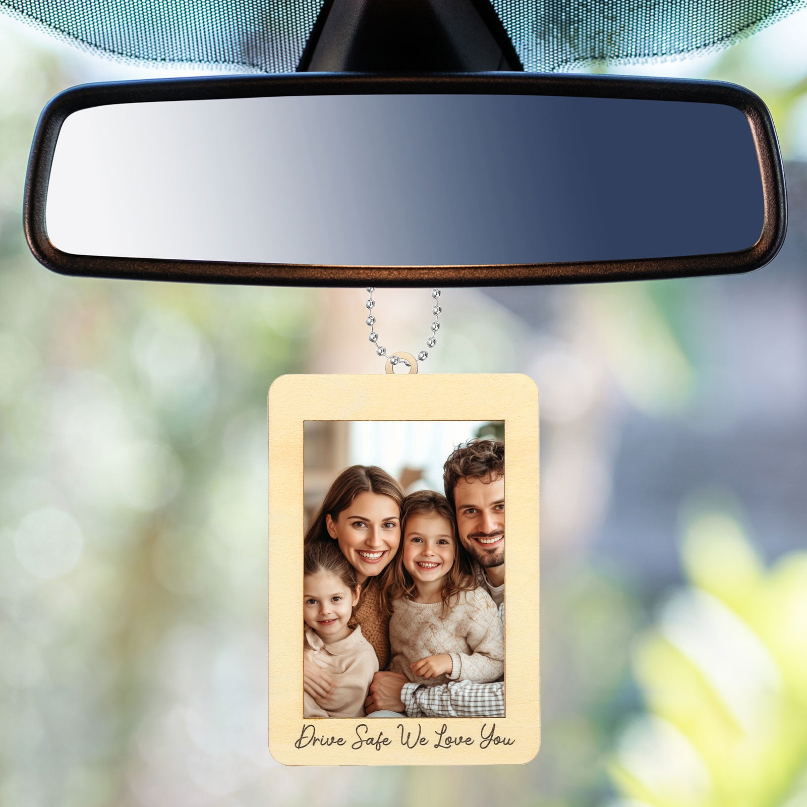 Uxcell 1 Pcs Car Rear View Mirror Hanging Photo Frame, 2.7" x 3.9" Car ...