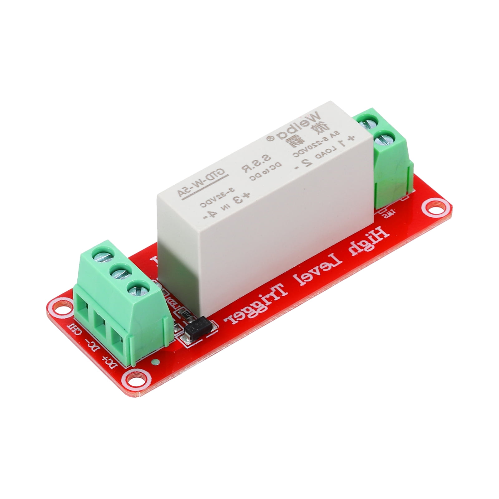 Uxcell 1 Pcs DC 3-32V 1 Channel Relay Module Switch Board Shield 5A High Level Trigger - Walmart.com