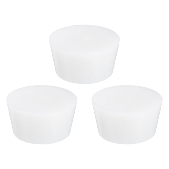 Uxcell 1 Pcs White Silicon Solid Rubber Stoppers, Tapered Plugs for ...