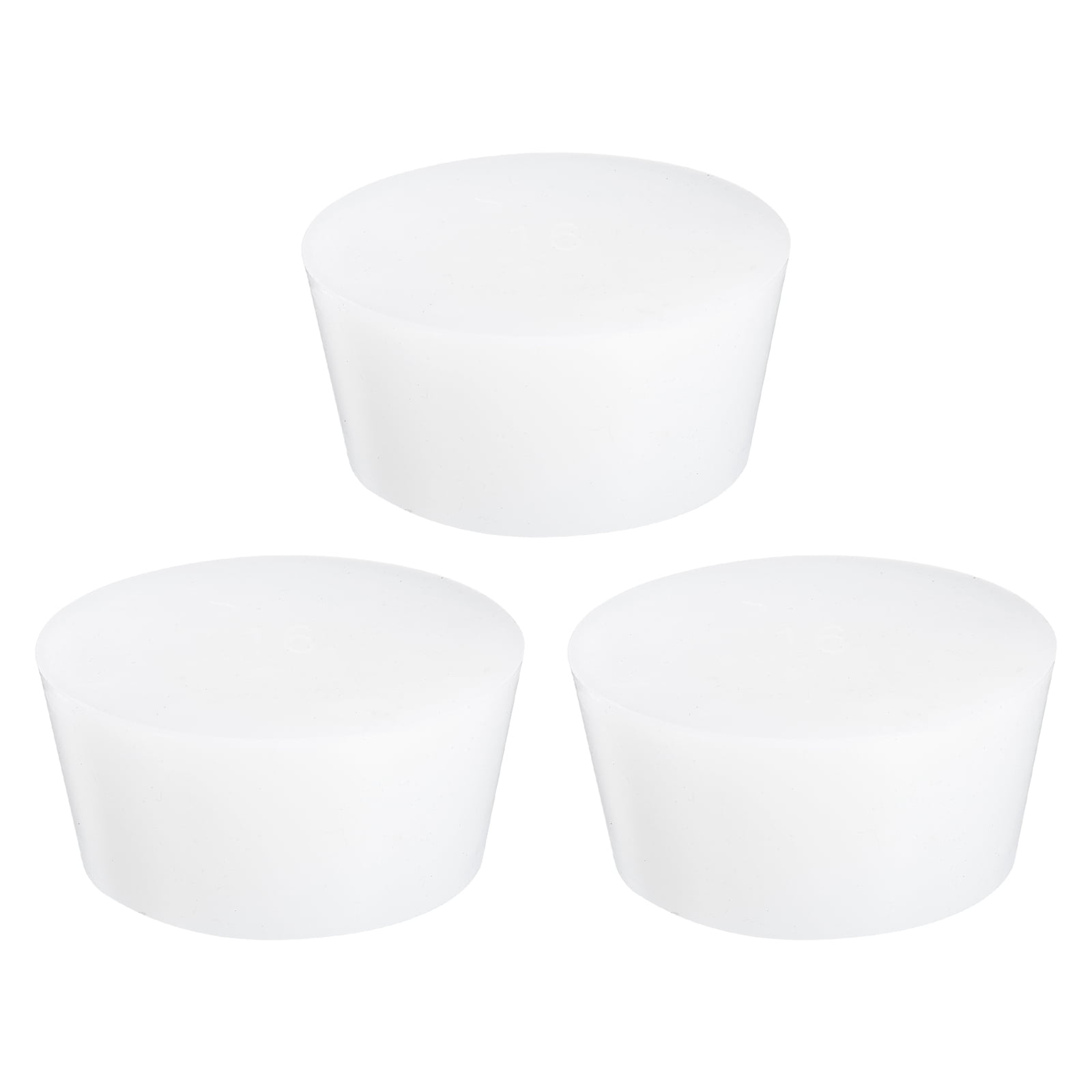 Uxcell 1 Pcs White Silicon Solid Rubber Stoppers, Tapered Plugs for ...