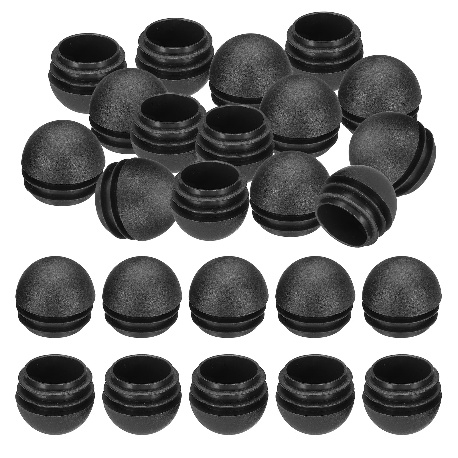 Uxcell Plastic Tubing End Caps, Round Hole Plug Insert for Round Iron ...