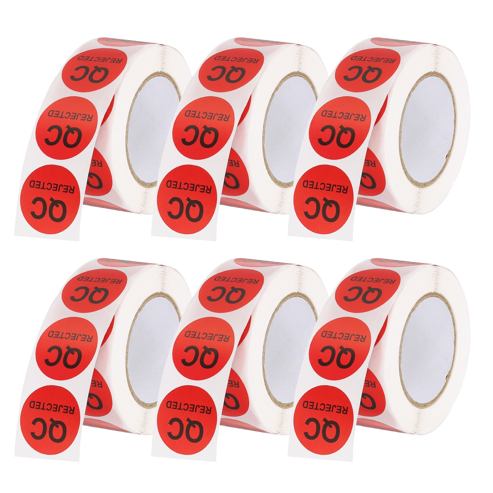 Uxcell 1" QC Rejected Labels, Inventory Quality Control Stickers 6 Roll ...