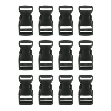 Uxcell Plastic Buckles 16 Pack Quick Side Release Clips Black 25mm ...