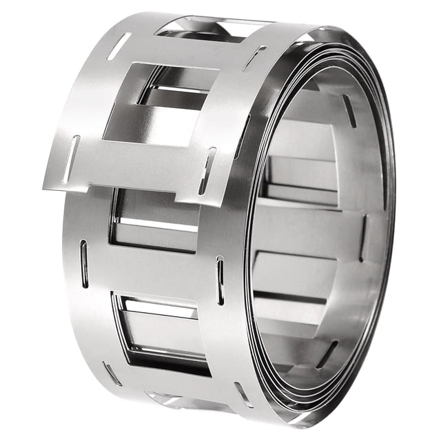 Uxcell 1 Roll 1m Nickel-Plated Steel Strip, Steel Tape for Battery ...
