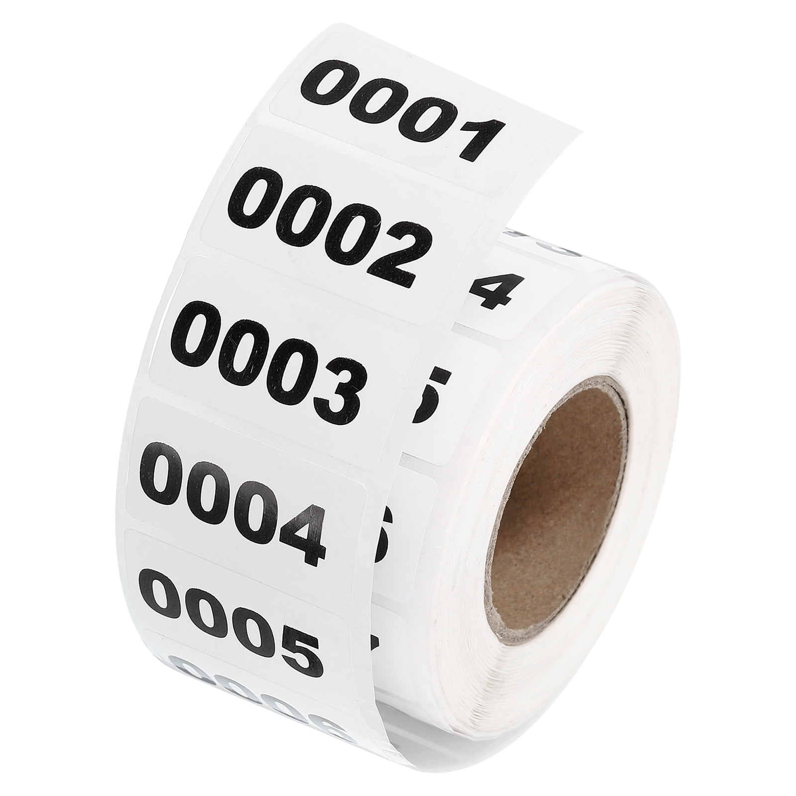 Uxcell 1 Roll Inventory Number Sticker, 0001-1000 Consecutive Numbered ...