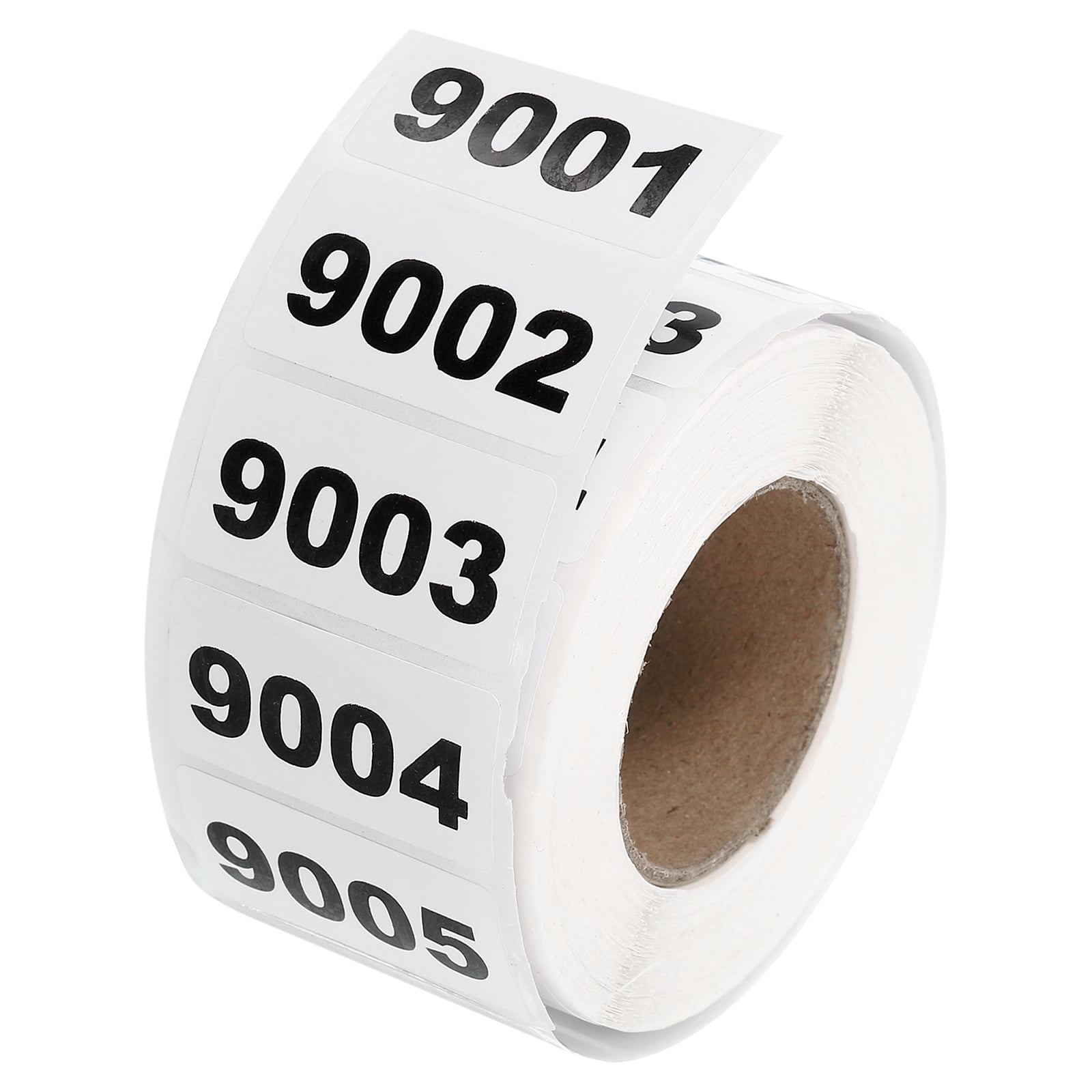 Uxcell 1 Roll Inventory Number Sticker, 9001-10000 Consecutive Numbered ...