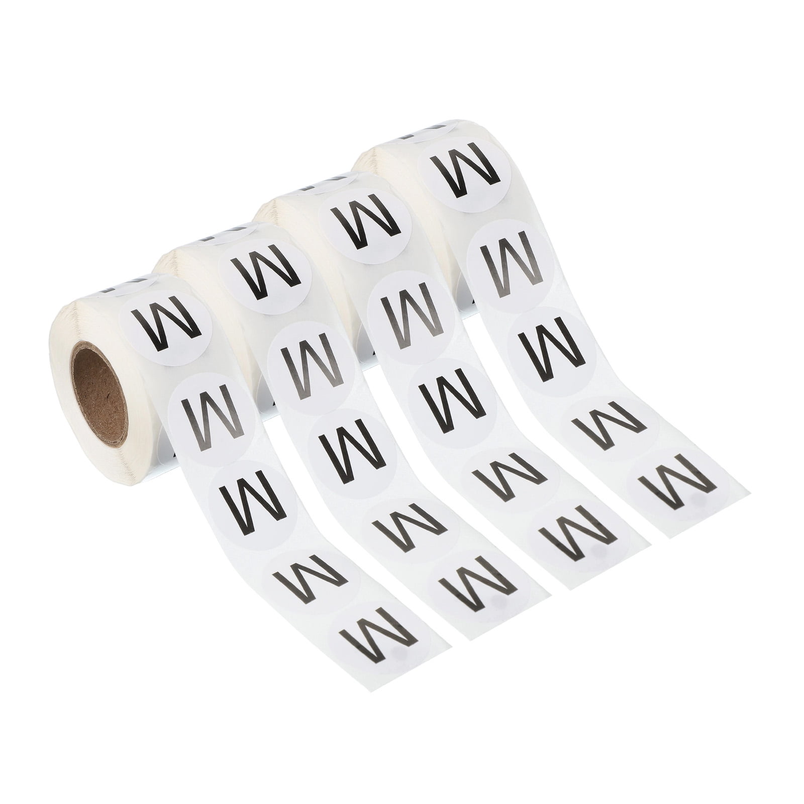 Uxcell 1" Round Letter M Stickers, Self-Adhesive Alphabet Stickers for ...