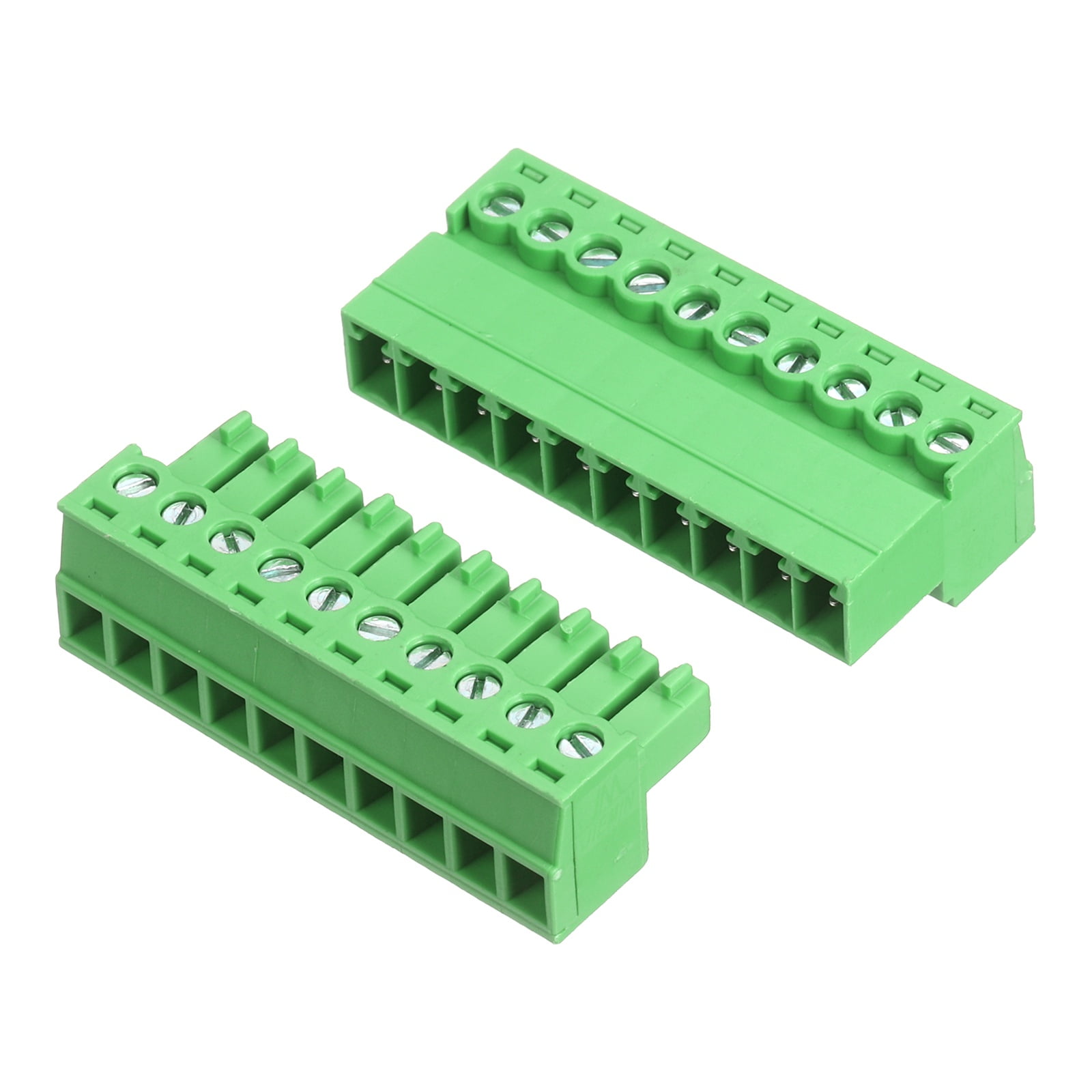 Uxcell 1 Set 10 Pin 3.81mm Pitch PCB Mount Screw Terminal Block ...