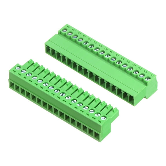 Uxcell 1 Set 16 Pin 3.5mm Pitch PCB Mount Screw Terminal Block ...