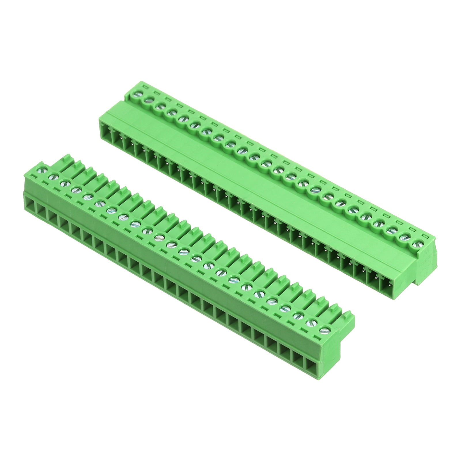 Uxcell 1 Set 24 Pin 3.81mm Pitch PCB Mount Screw Terminal Block ...