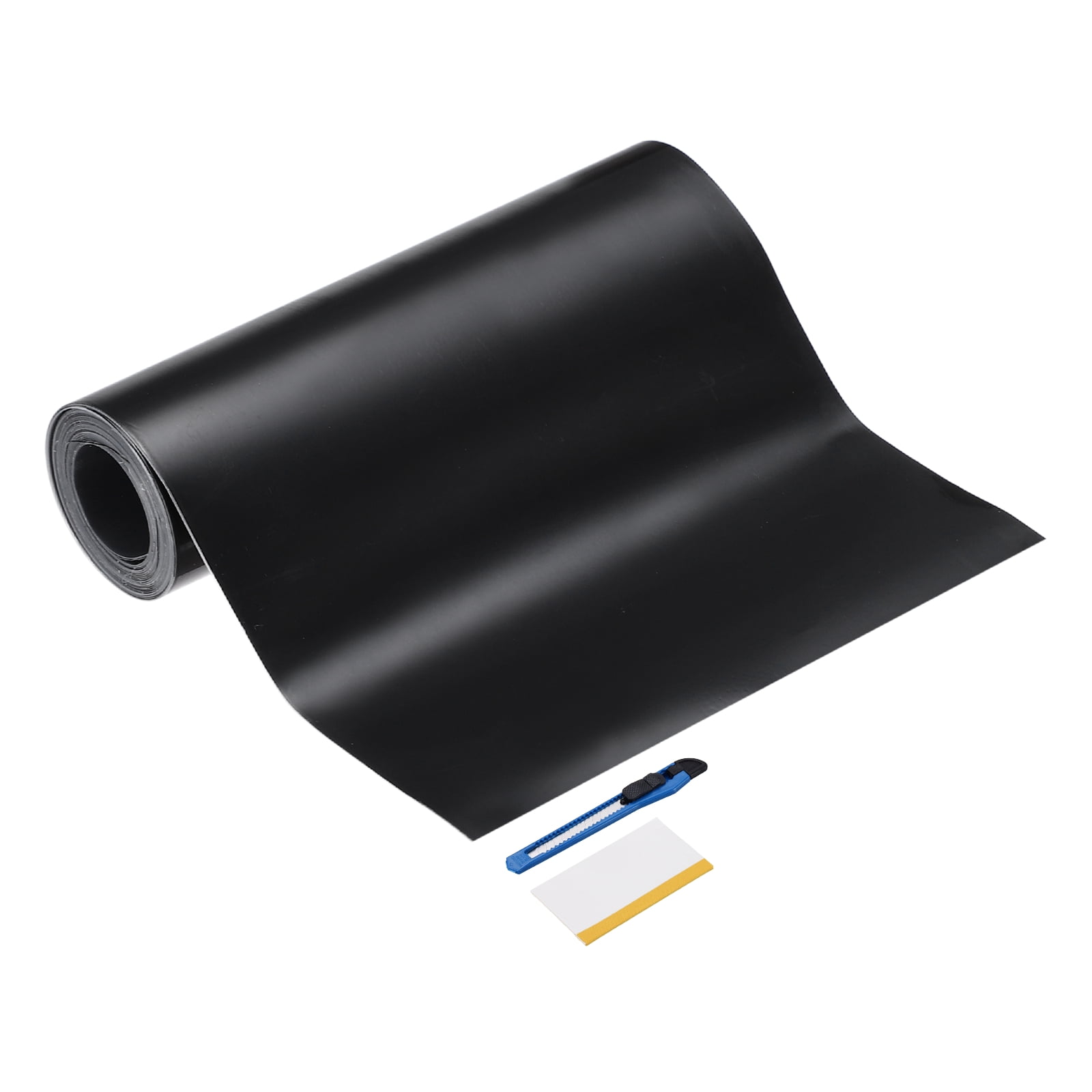 Uxcell 1 Set Carbon Fiber Vinyl Wrap 4" x 5ft Self-Adhesive w Scraper ...