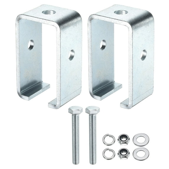 Uxcell 1 Set Channel Trolley Track Hanger Bracket, Intermediate Support ...