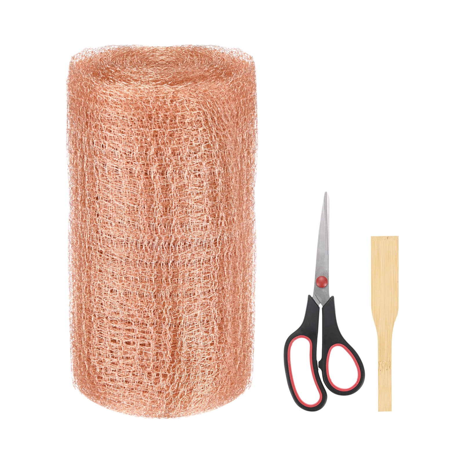 Uxcell 1-Set Copper Mesh 5 Inch x 19.7ft, Copper Wool W Scissor and ...