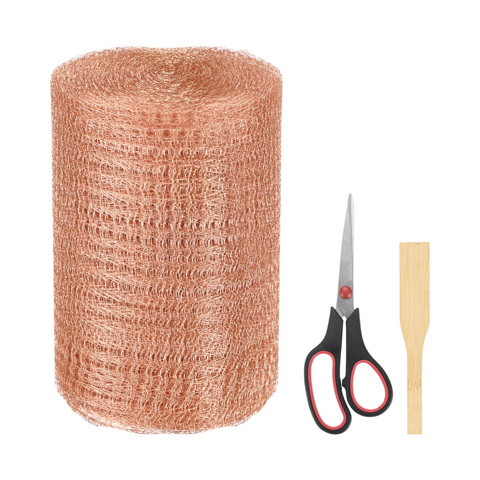 Uxcell 1-Set Copper Mesh 5 Inch x 32.8ft, Copper Wool W Scissor and ...