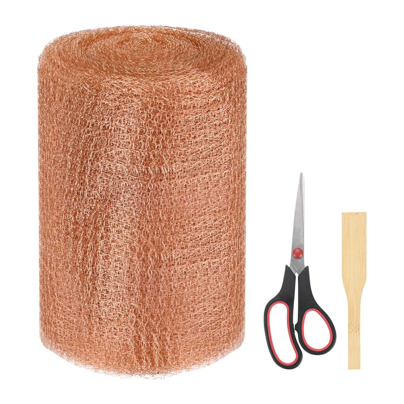 Uxcell 1-Set Copper Mesh 5 Inch x 39.4ft, Copper Wool W Scissor and ...