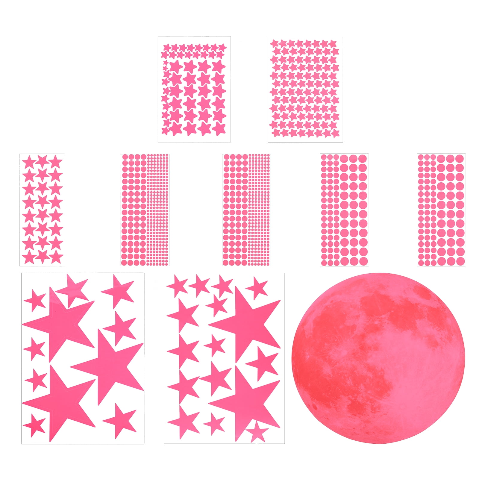 Uxcell 1 Set Glow in The Dark Ceiling Star Stickers, Moon and Stars ...