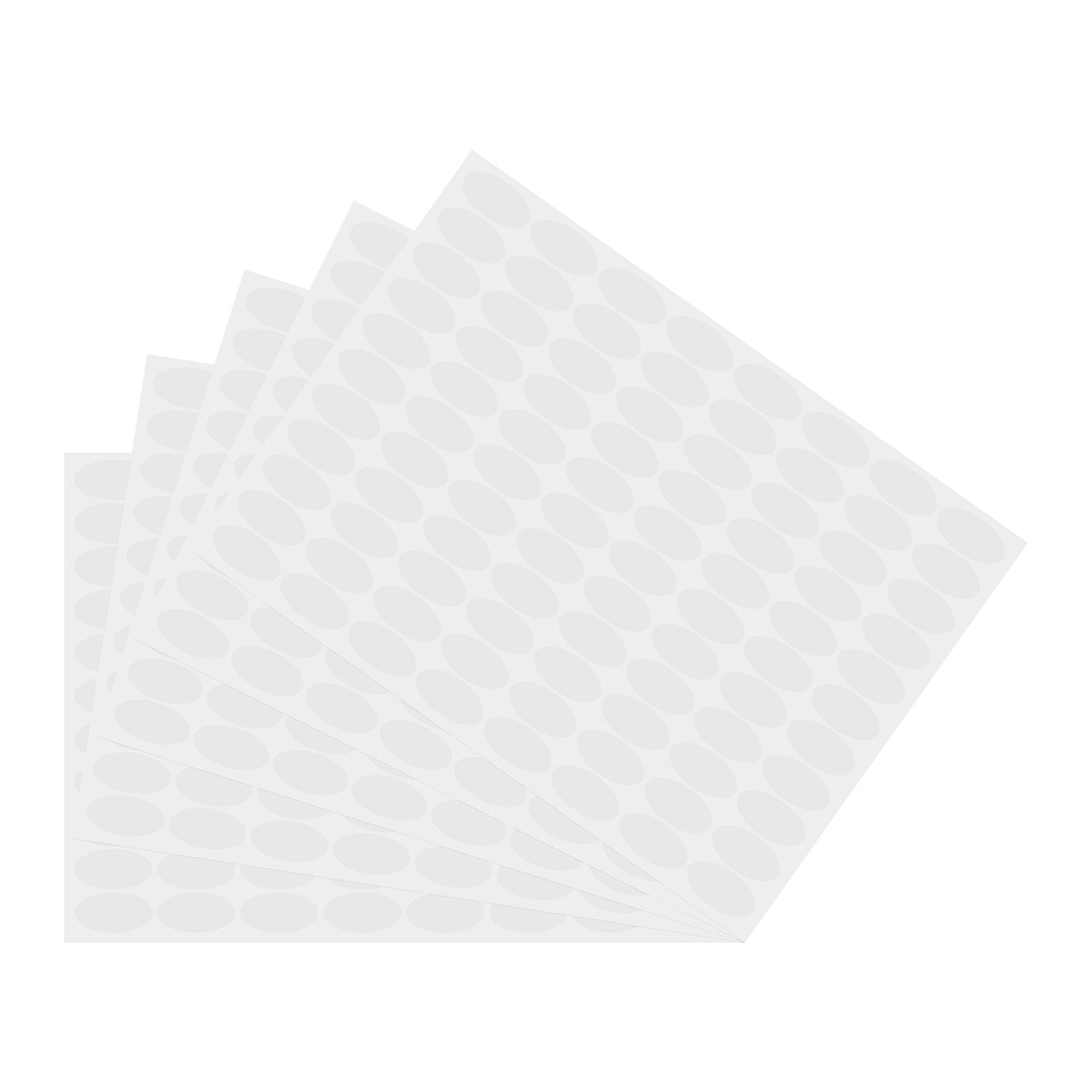 Uxcell 1 Set PVC Transparent Oval Seal Labels Stickers Sheet, 1.4x0.7 ...
