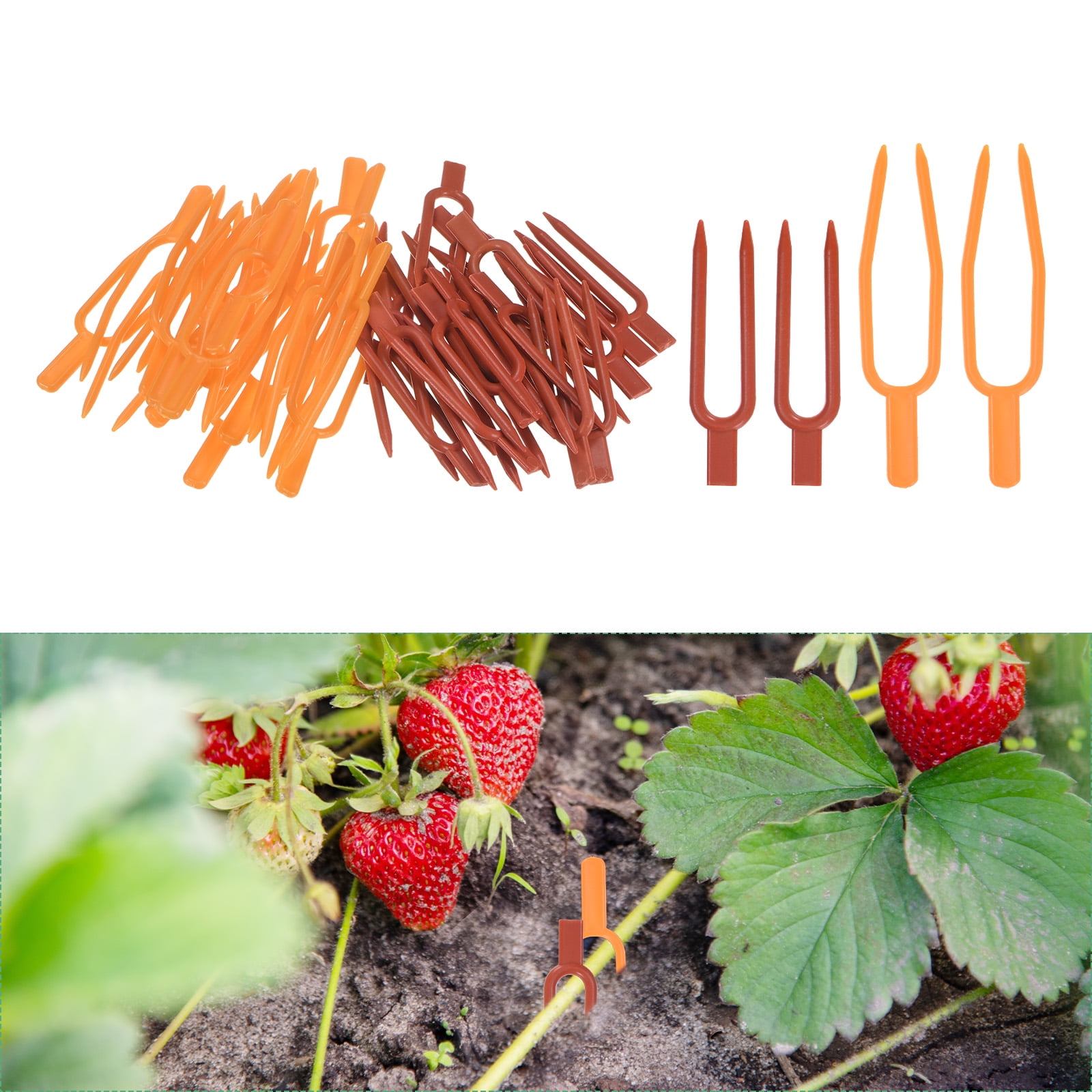 Uxcell 1-Set Plastic Gardening Plant Pins, Flowers Watermelons Vines ...