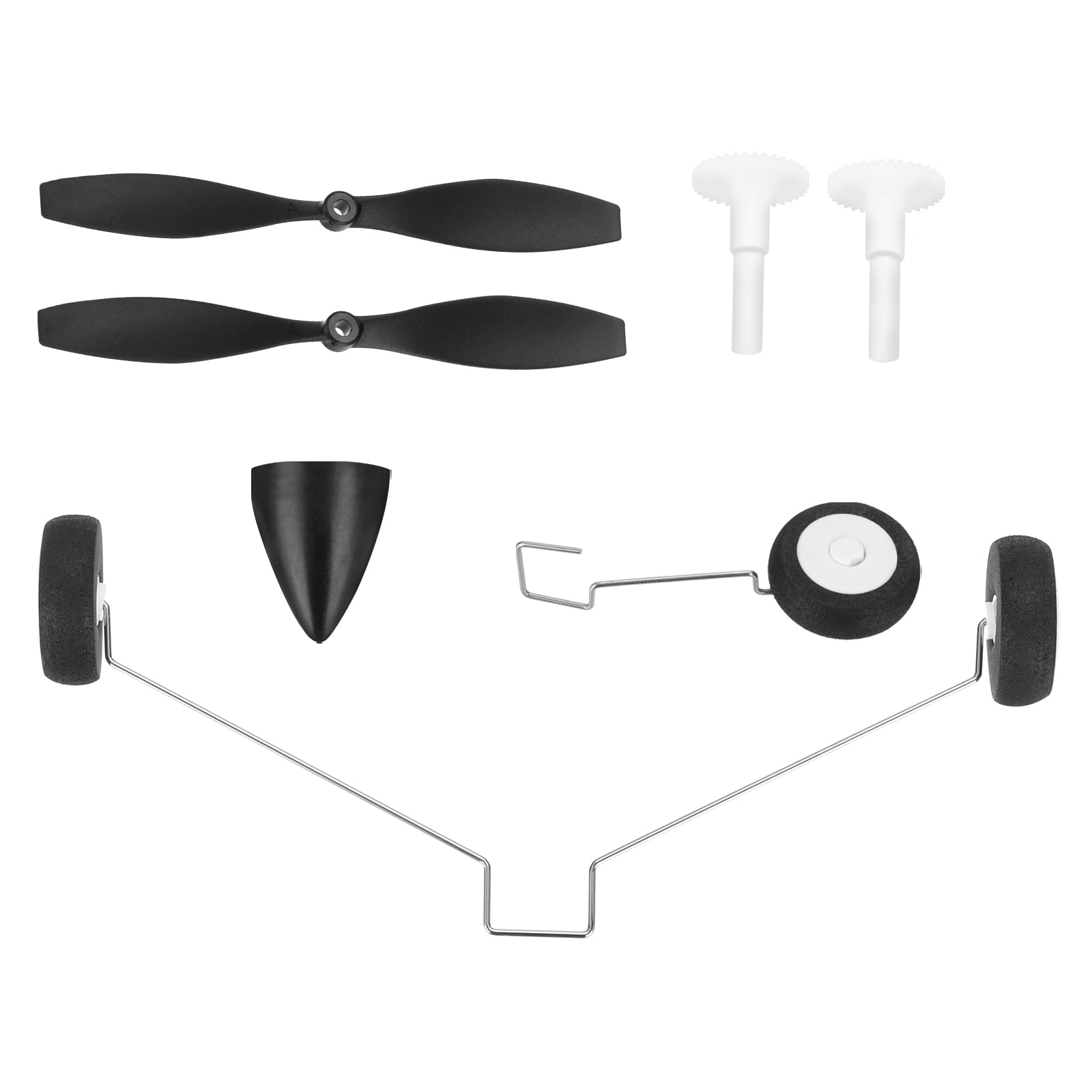 Uxcell 1 Set RC Airplane Landing Gear Wheels With Propeller for Toys RC ...