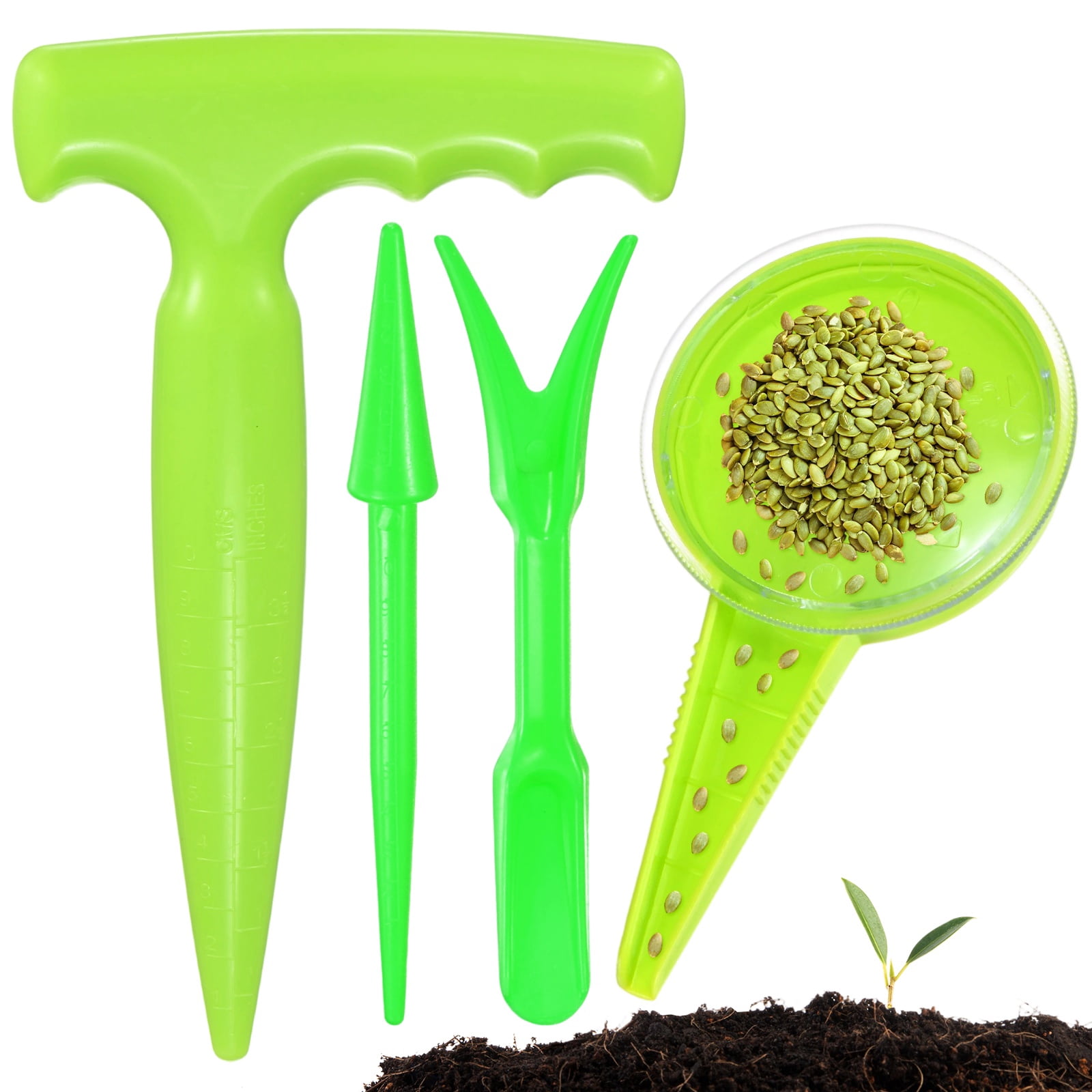 Uxcell 1-Set Sowing Seeds Dispenser, Plastic Adjustable Hand Planter ...