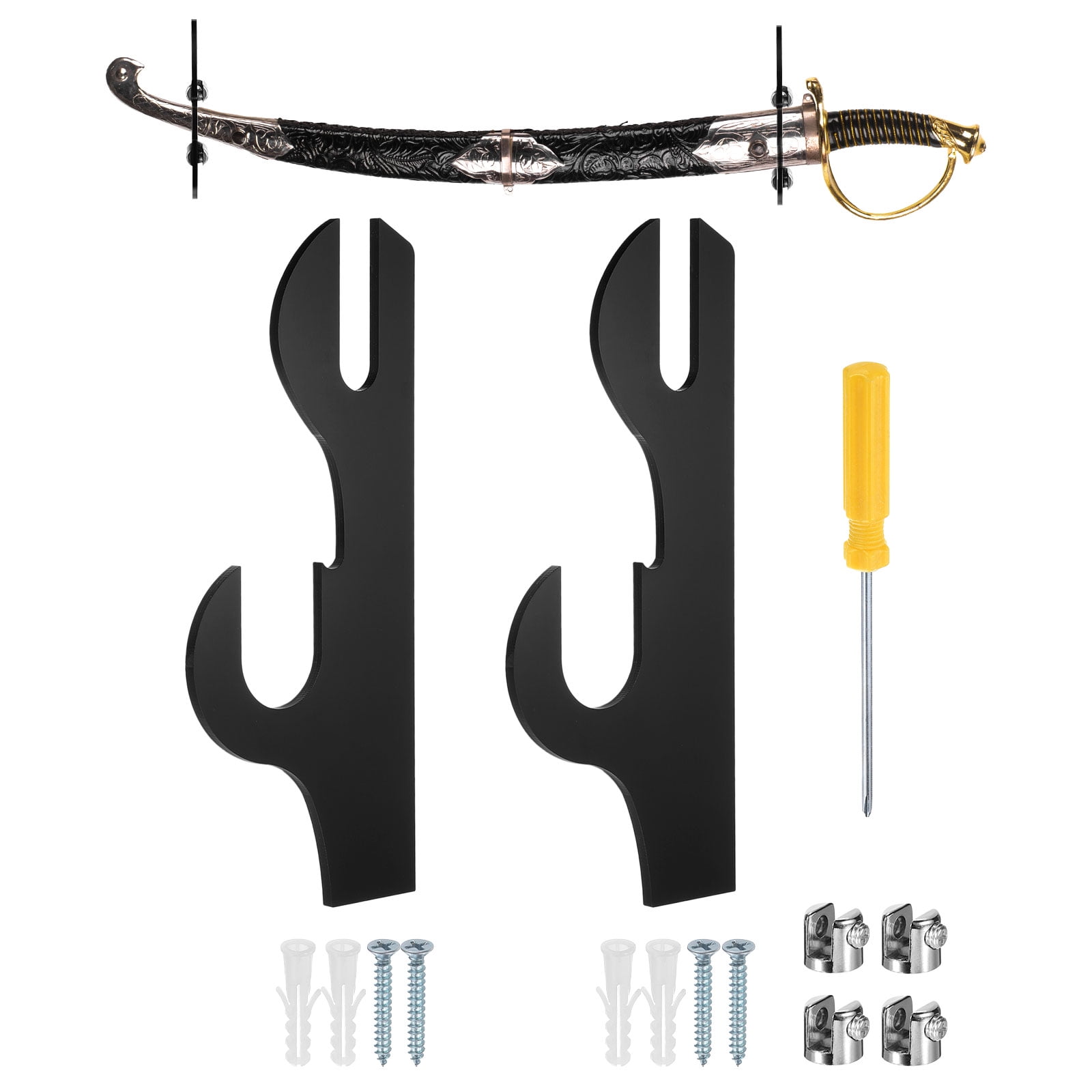 Uxcell 1 Set Sword Holder Wall Mount Sword Racks for Sword Displaying ...