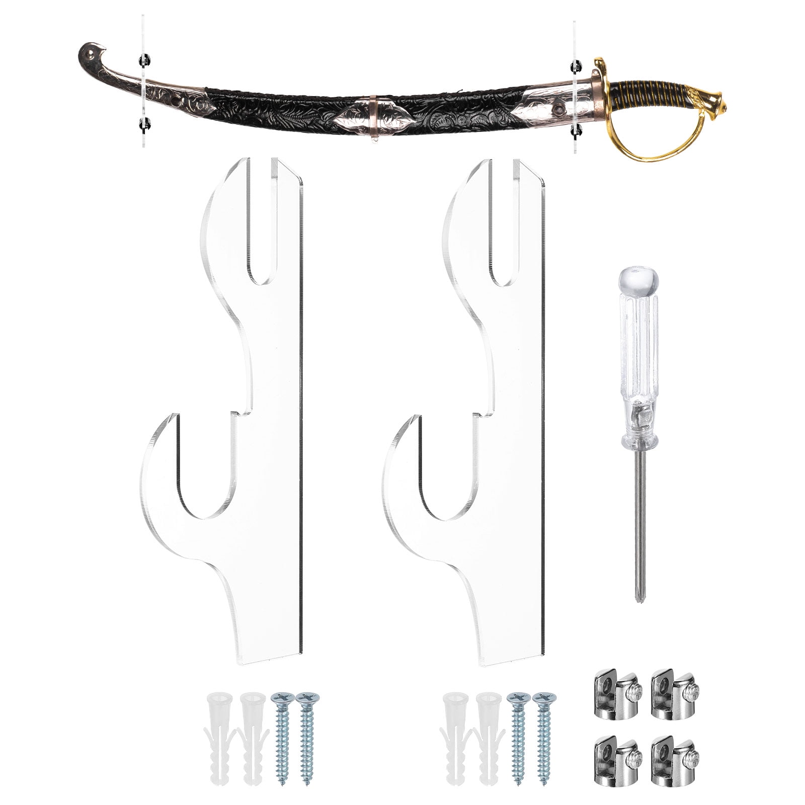 Uxcell 1 Set Sword Holder Wall Mount Sword Racks for Sword Displaying ...