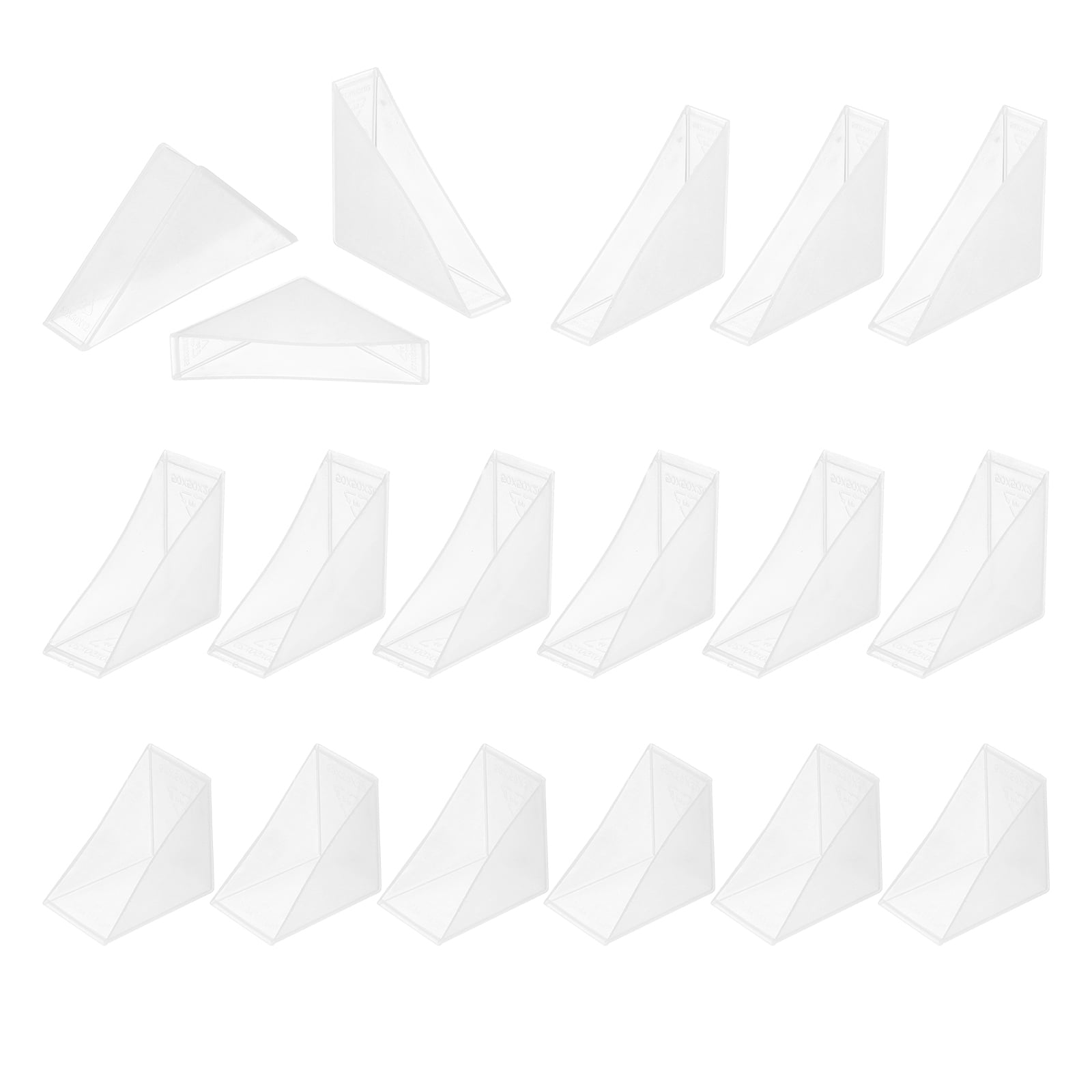 Uxcell 1 Set Triangle Glass Corner Protector, 0.5/0.8/1.2 Inch Plastic ...