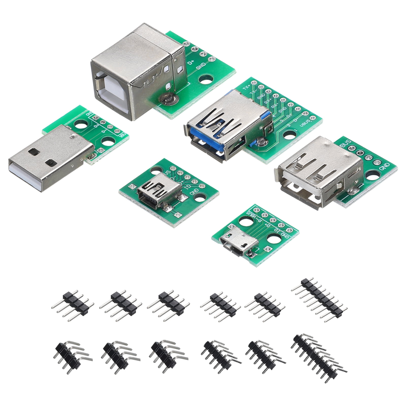 Uxcell 1 Set USB 2.0 Male to Female Adapter Converter, Micro USB, Mini ...