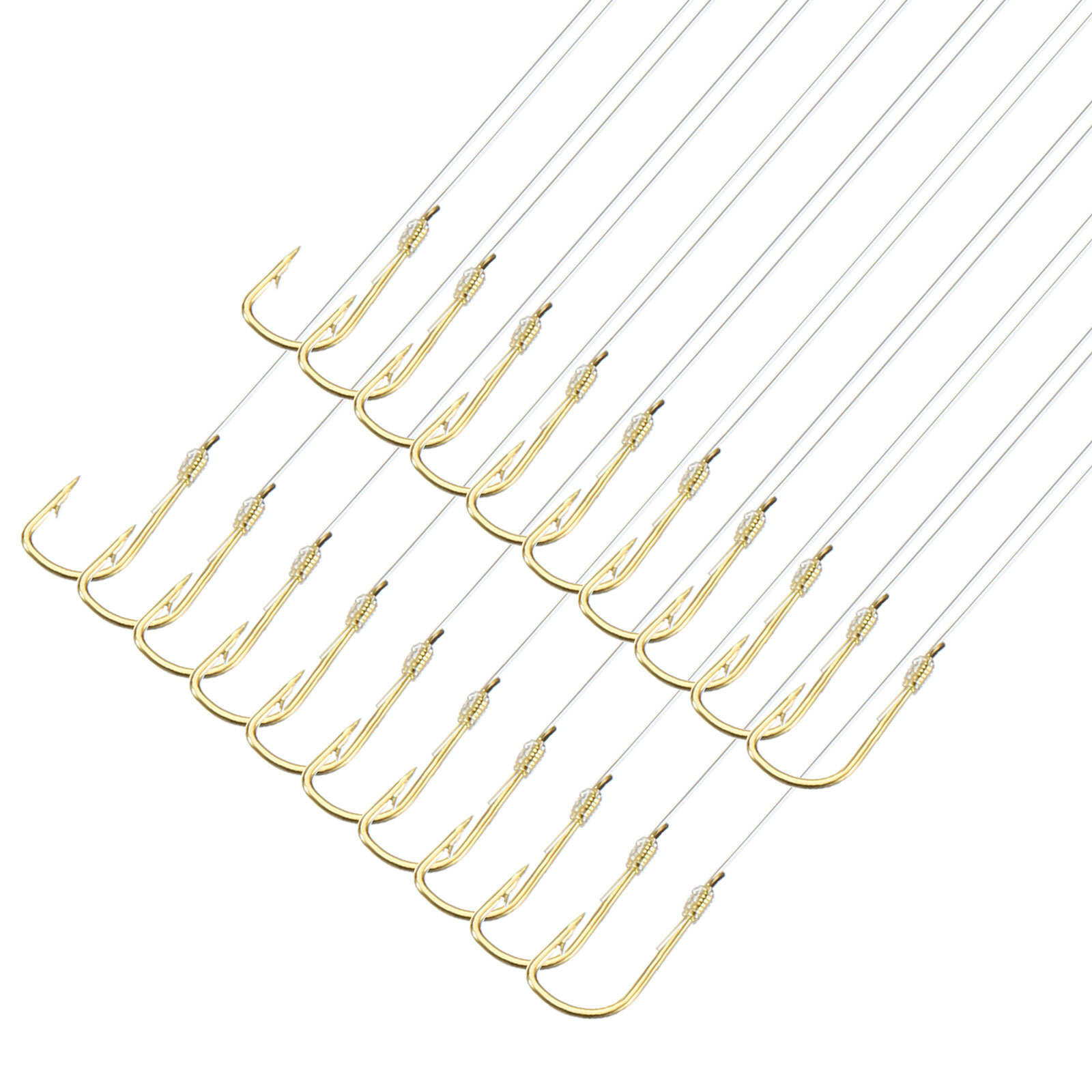 Uxcell 1# Small Fishing Hooks with 36cm Line, 0.3x0.14 Inch Double Hook ...