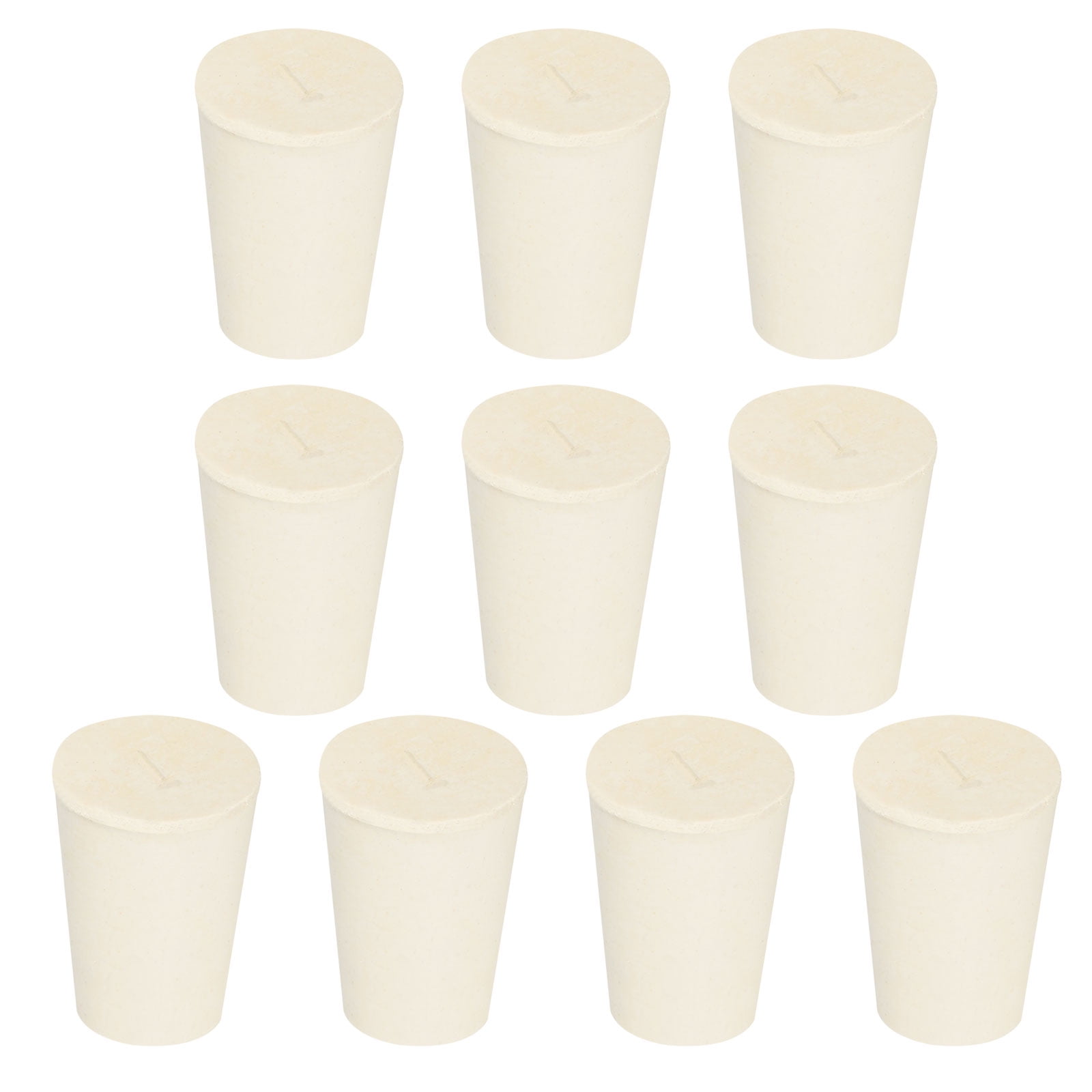 Uxcell 1# Solid Rubber Stoppers Tapered Lab Seal Plug Test Tube Bungs ...