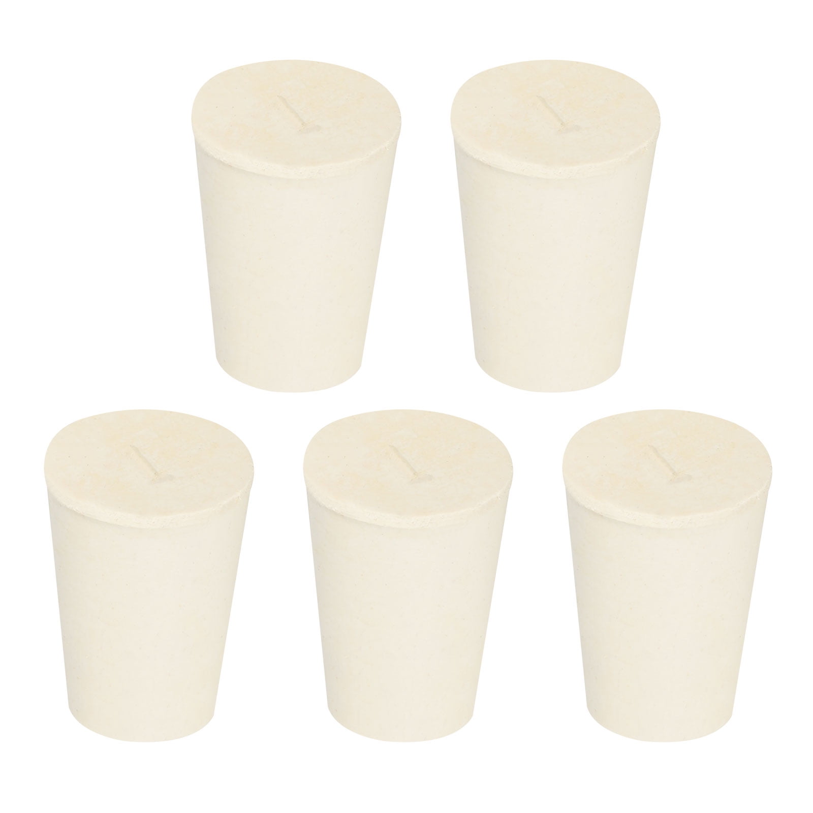 Uxcell 1# Solid Rubber Stoppers Tapered Lab Seal Plug Test Tube Bungs ...