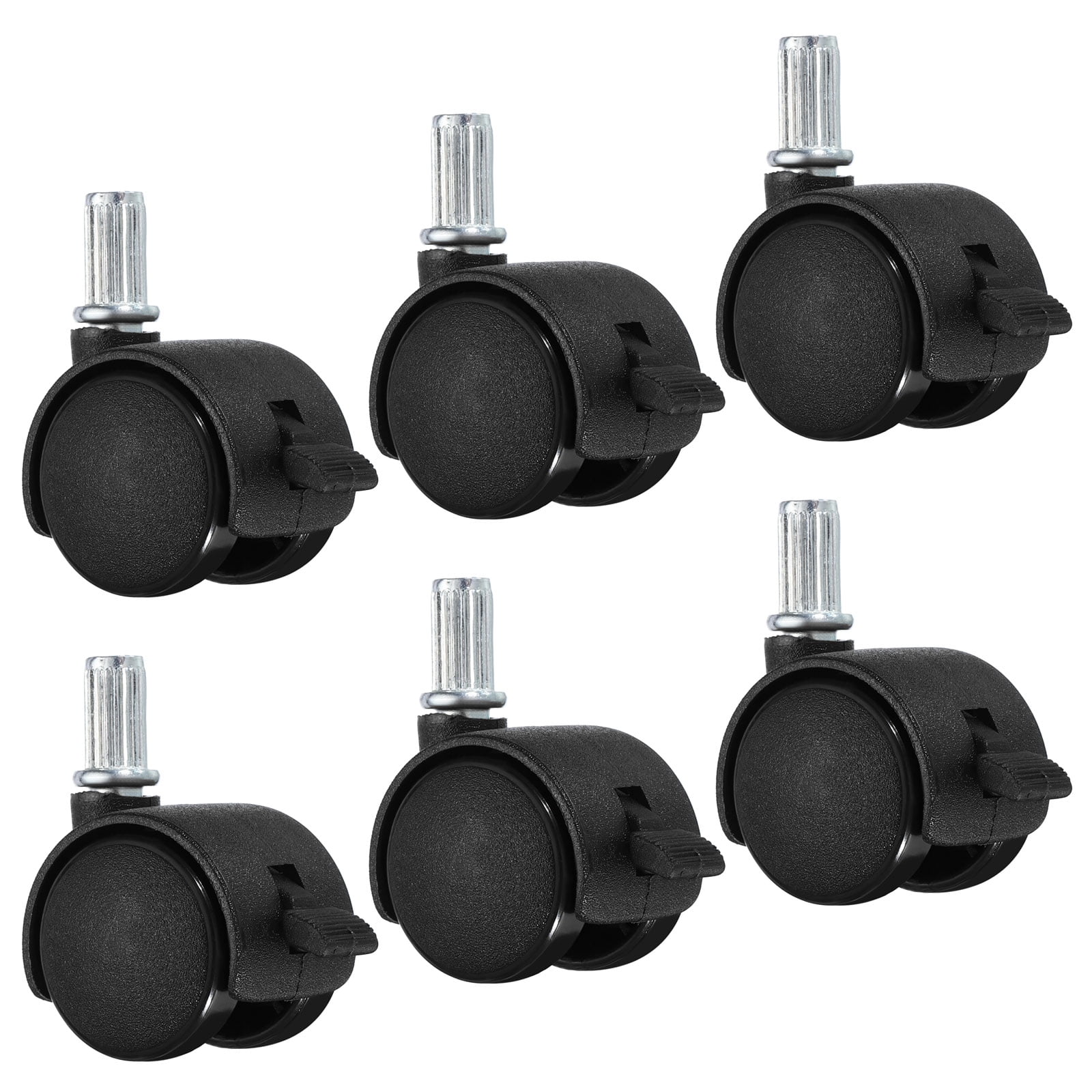 Uxcell 1" Stem Swivel Casters Nylon 360 Degree Swivel Stem Wheel with ...