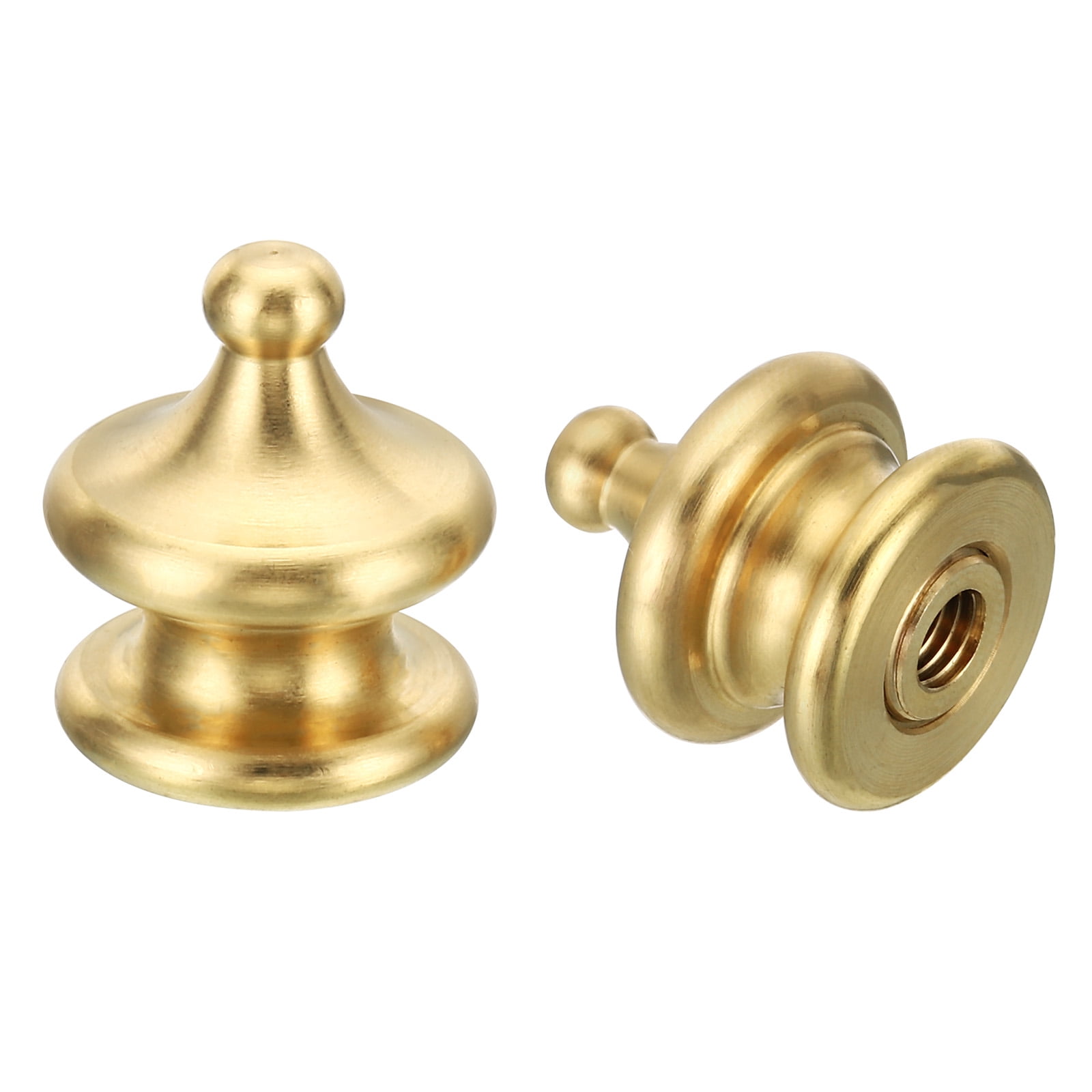 Uxcell 1" Tall Brass Lamp Finials Cap Knob 2 Set Lamp Screw Holder ...