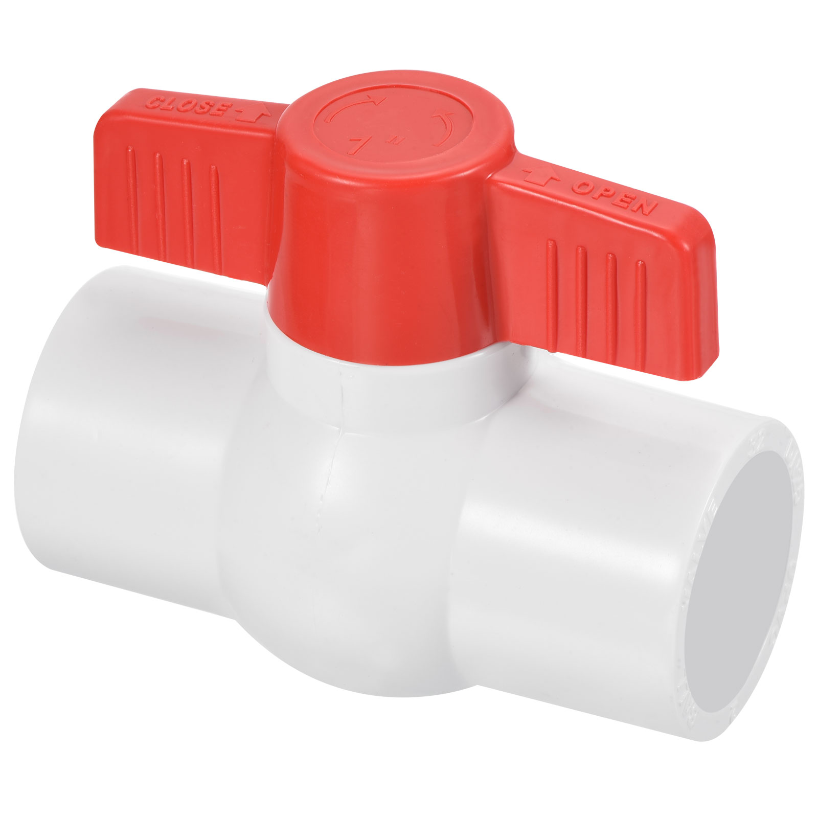 Uxcell 1'' UPVC Ball Valve Compact T Handle Round Socket Water Valve ...