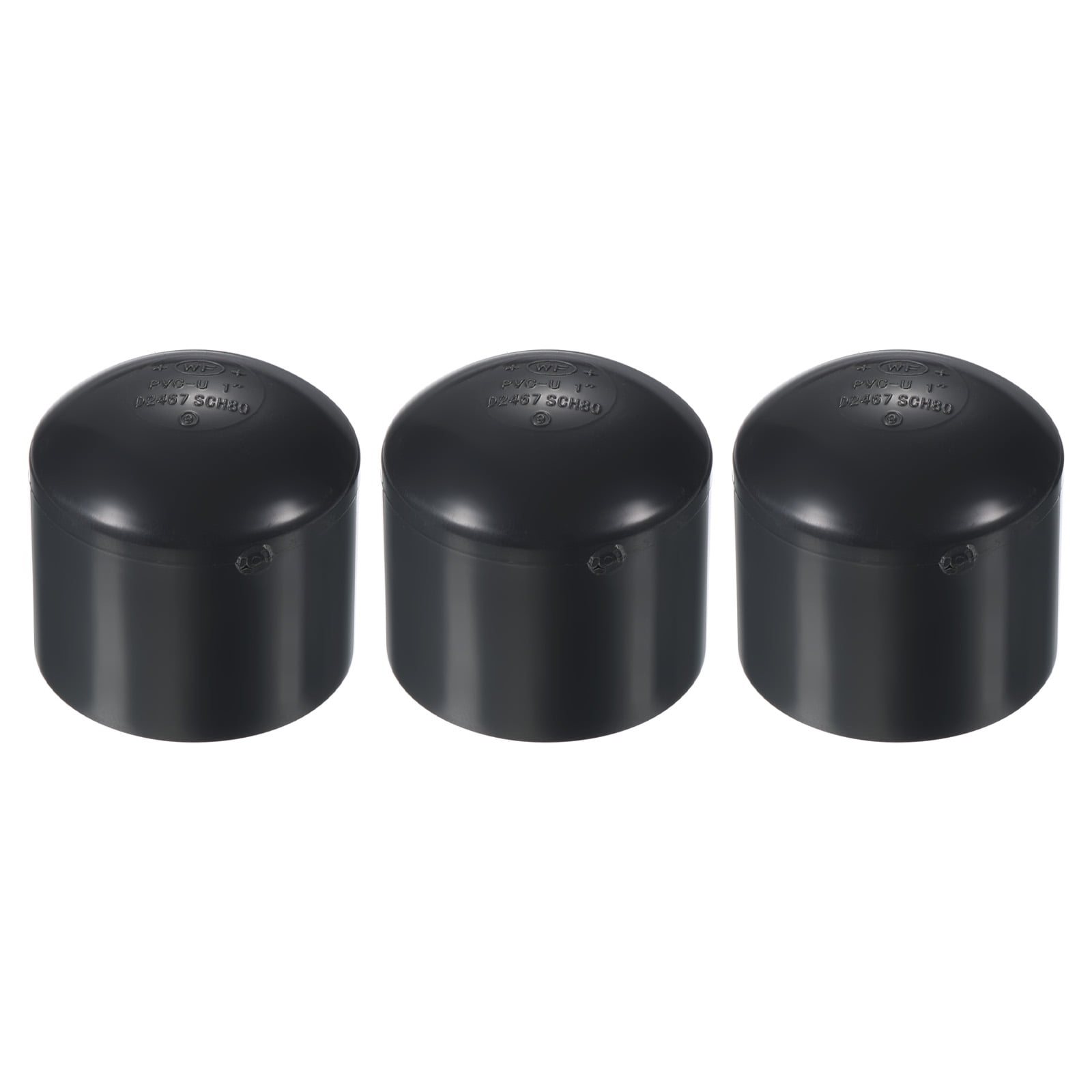 Uxcell 1" UPVC Pipe End Cap Fitting, 3 Pack Plug Socket Adapter Smooth ...