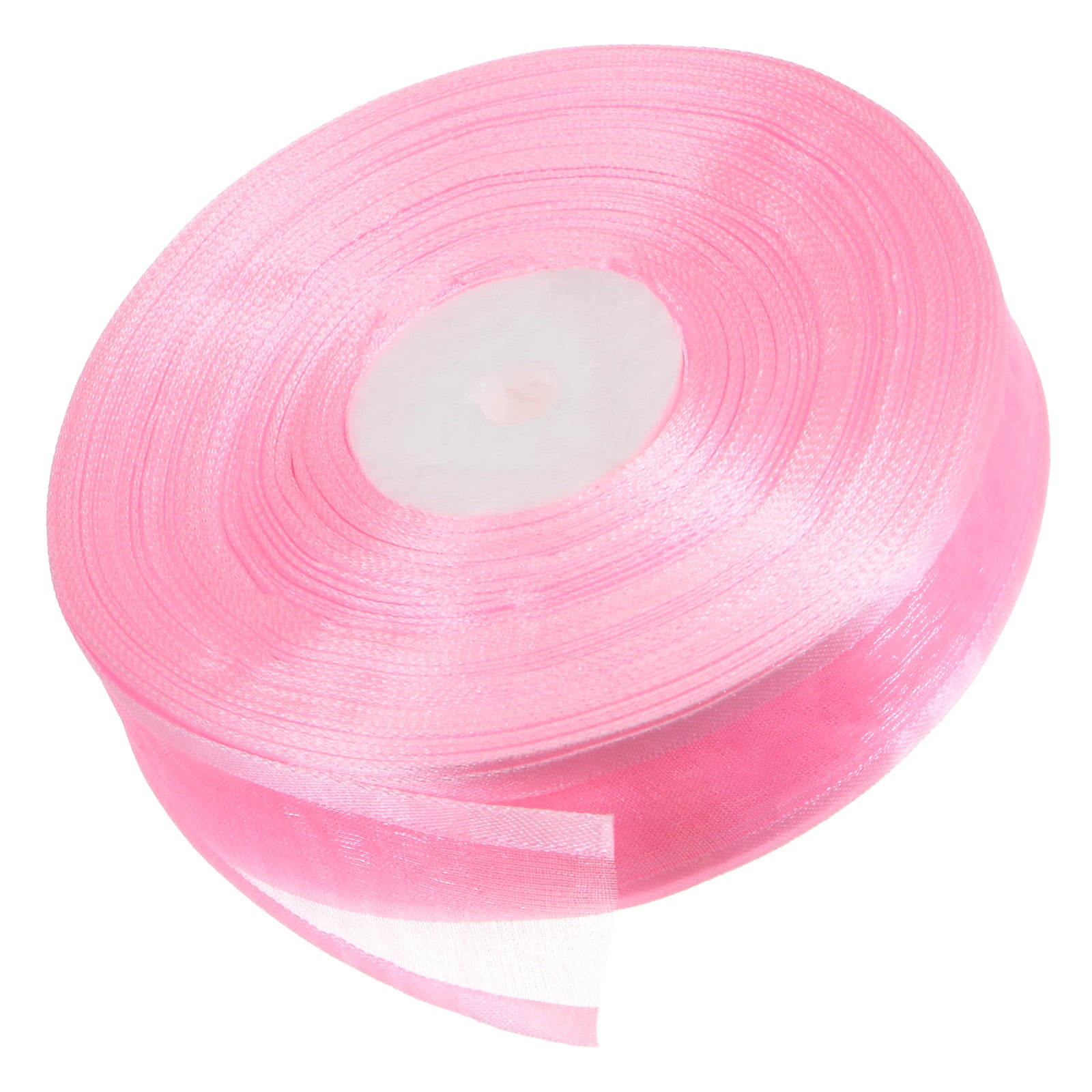 Uxcell 1" Wide 50 Yards Chiffon Organza Ribbon Wrapping Satin Crafts ...