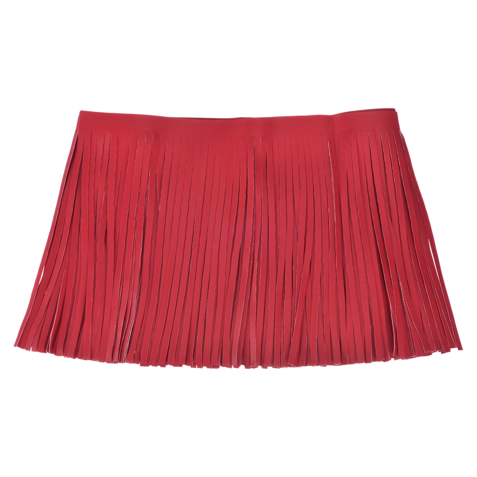 Uxcell 1 Yard 10 Inch Faux Leather Fringe Trim Tassel Fringe for Sewing ...