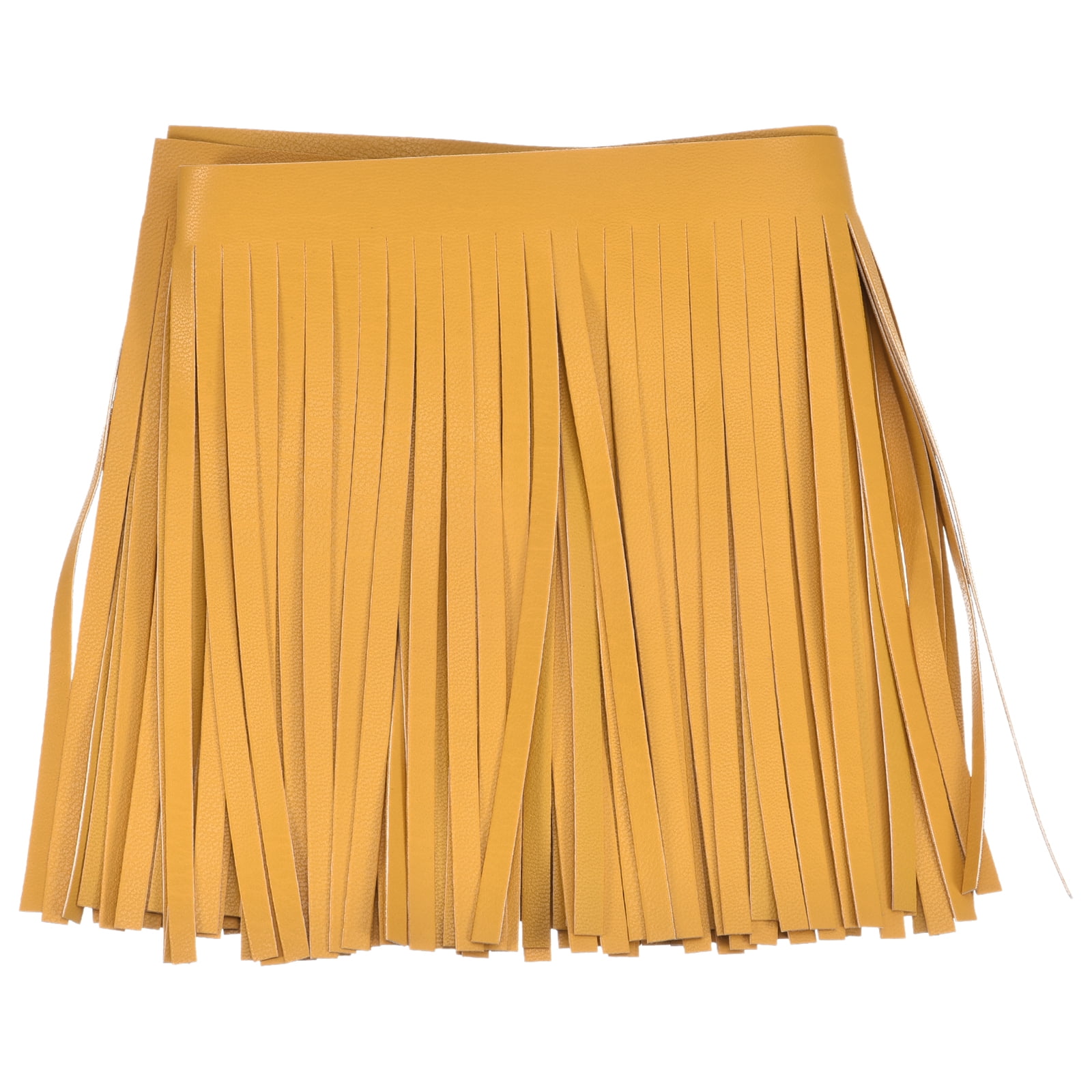 Uxcell 1 Yard 6 Inch Faux Leather Fringe Trim DIY Tassel Fringe for ...