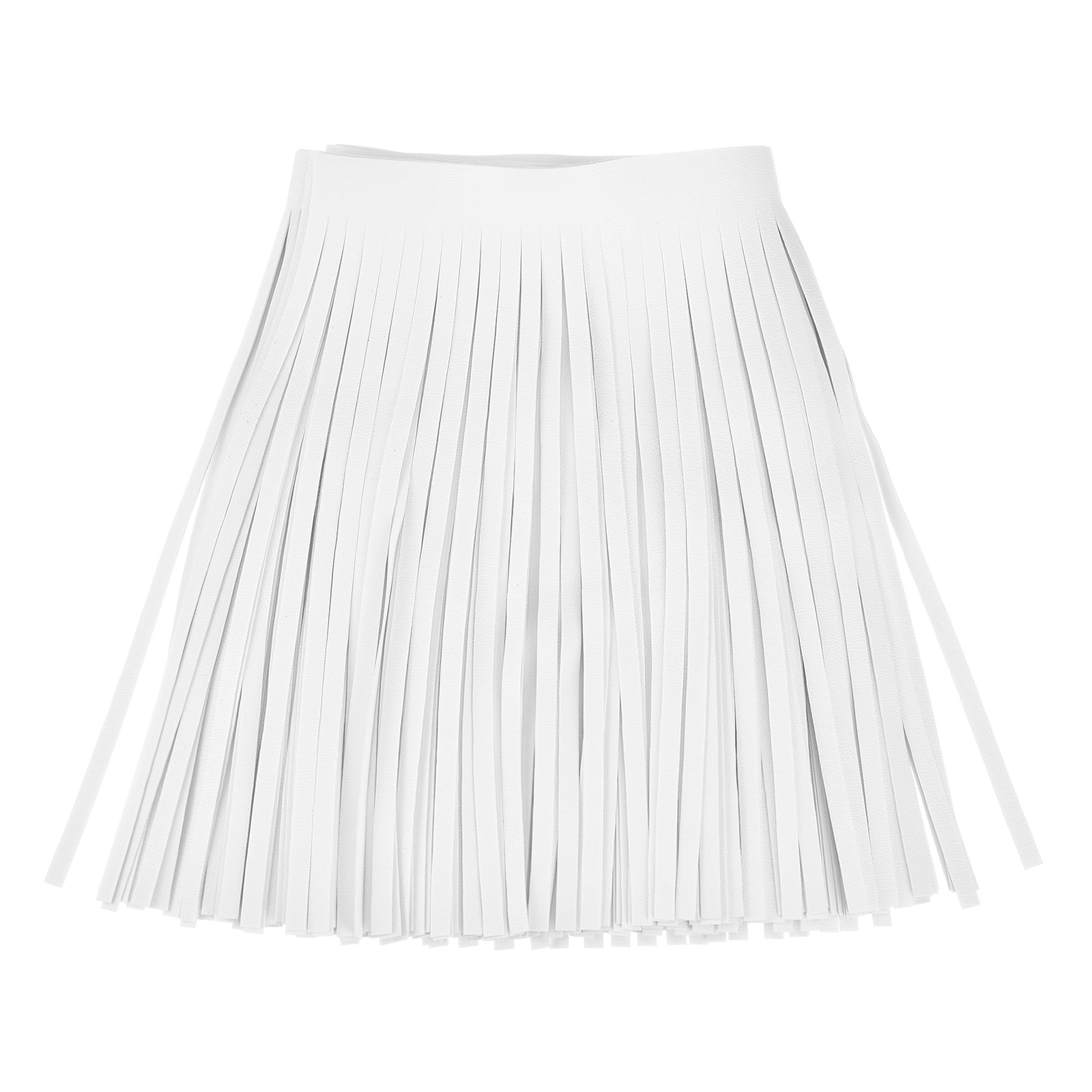 Uxcell 1 Yard 8 Inch Faux Leather Fringe Trim Tassel Fringe for Sewing ...